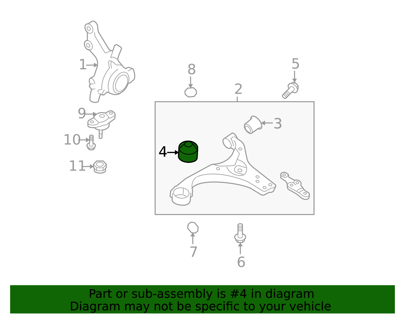 2007-2012 Hyundai Bushing 54584-2K000 | MotorMotor
