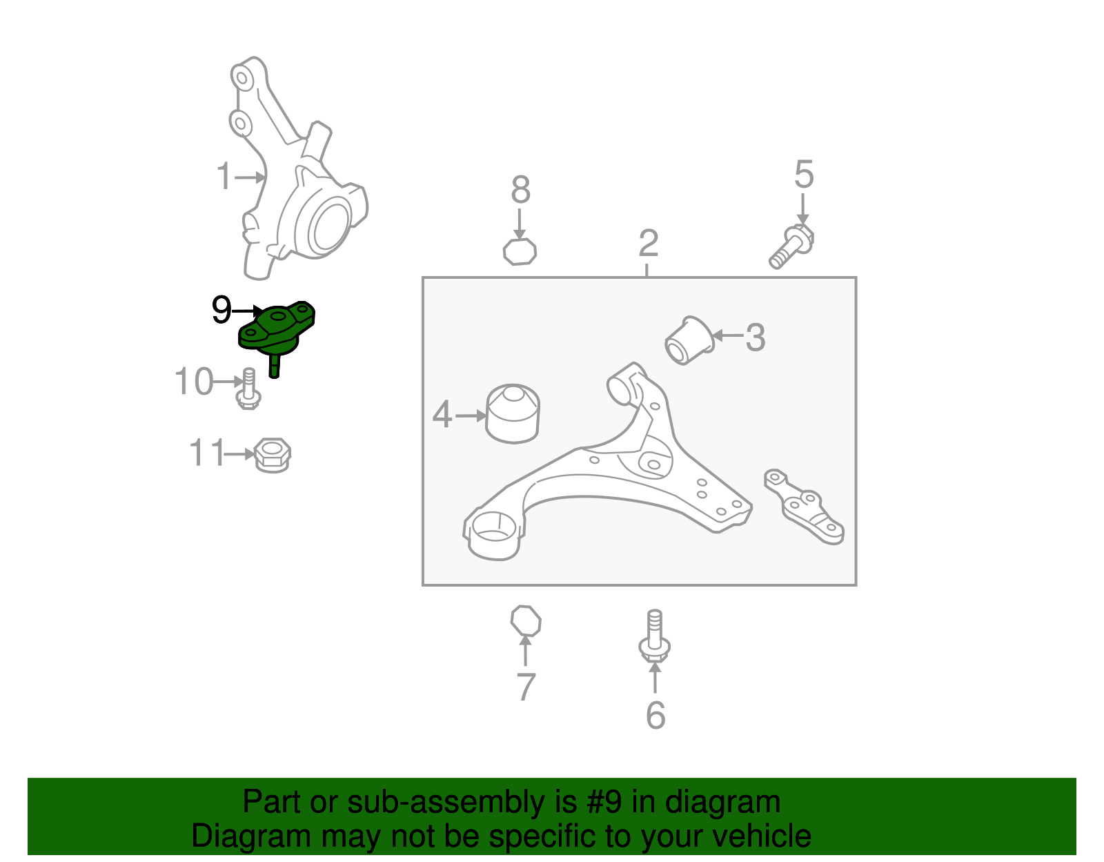 51760-2H000 - Hyundai Lower Ball Joint 2007-2010 Hyundai Elantra ...