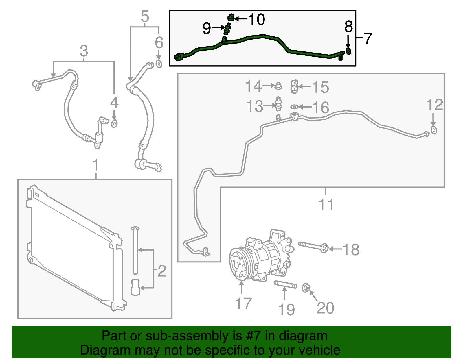 A/C Refrigerant Pipe - OEM Flow & Seal Line | AutoNation Parts