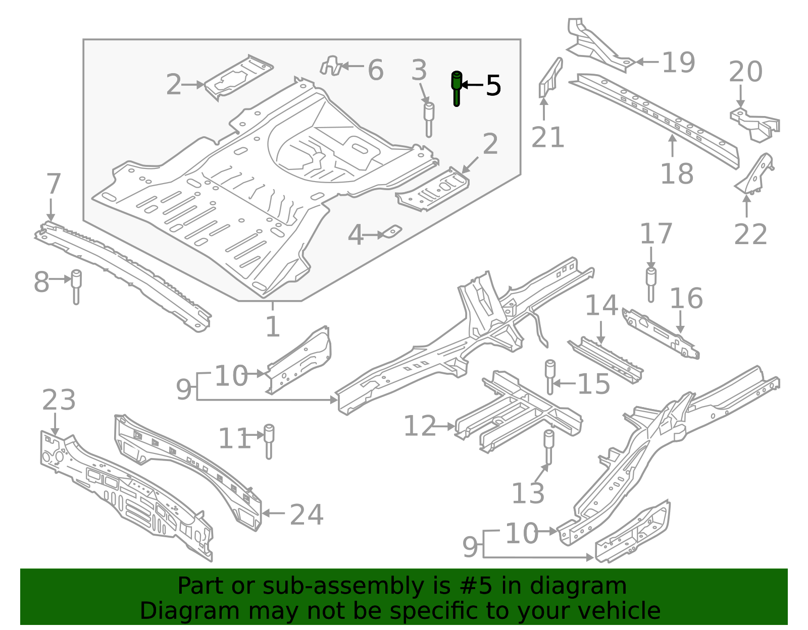 2020-2025 Ford Floor Cross-Member Stud W720475-S434 | OEM Parts Online