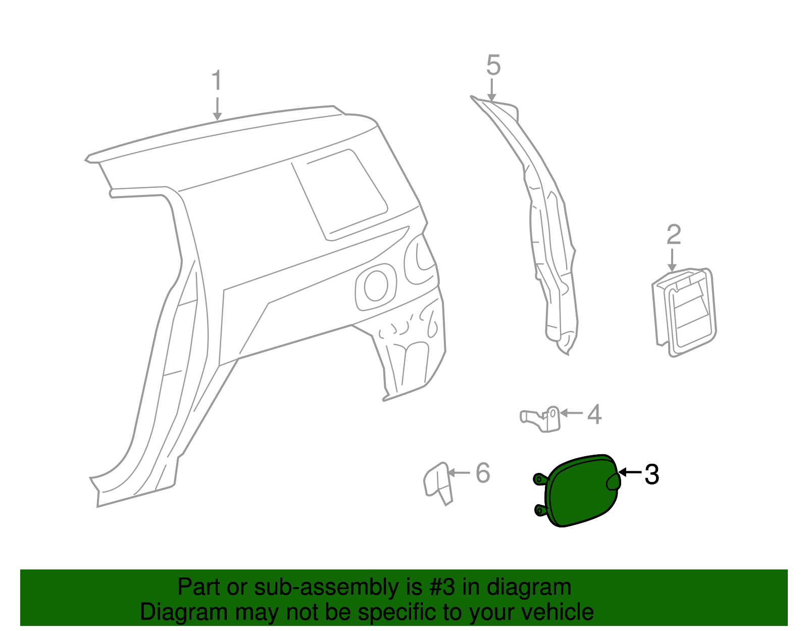 7735035060 - Toyota Fuel Door 2007-2014 Toyota FJ Cruiser | Performance ...