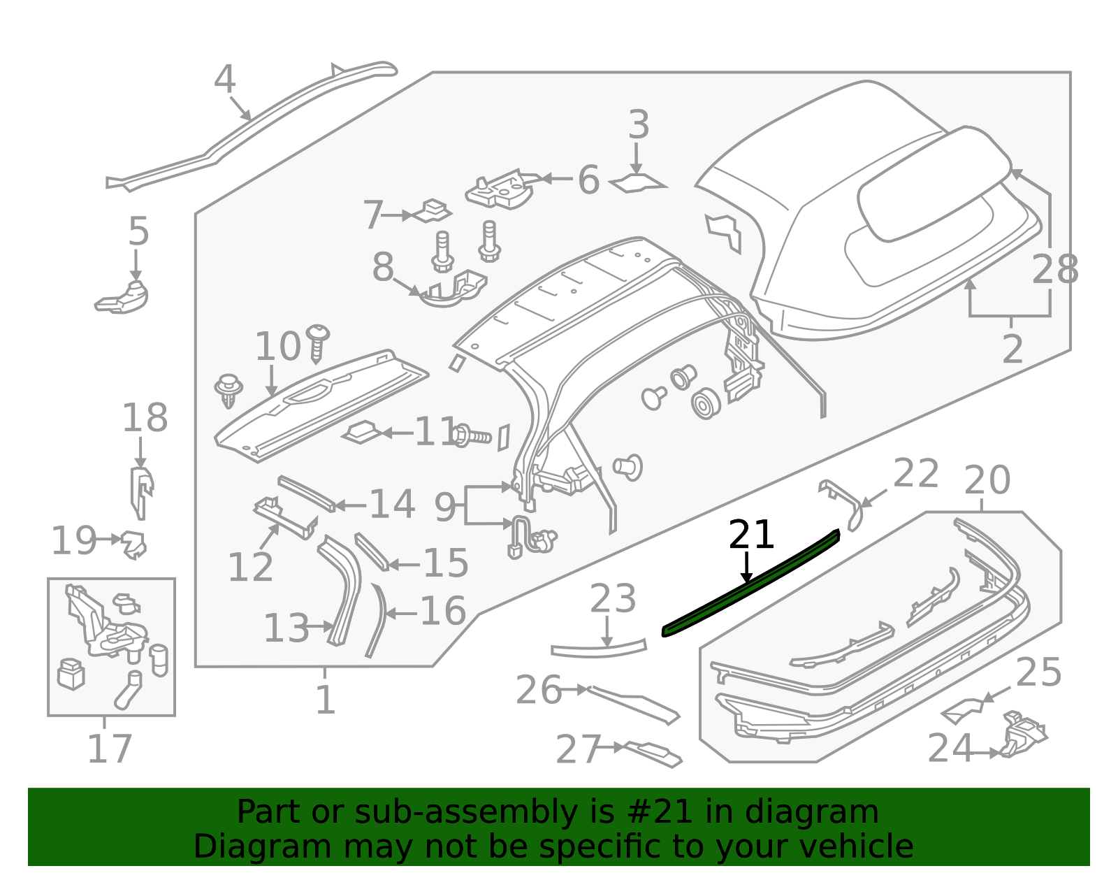 N243-R1-581A - Convertible Top Mounting Plate 2016-2025 Mazda MX-5 ...