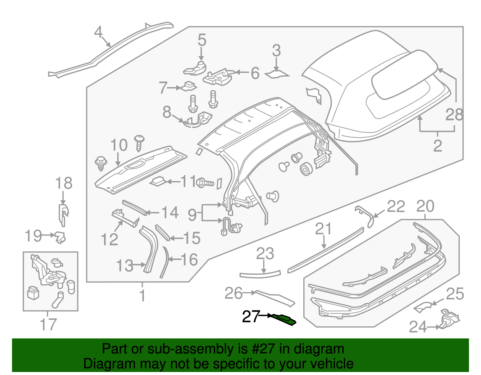 2024-2025 Mazda MX-5 Miata Rear Plate N243-R1-381A-C7 | Mazda Parts Deals