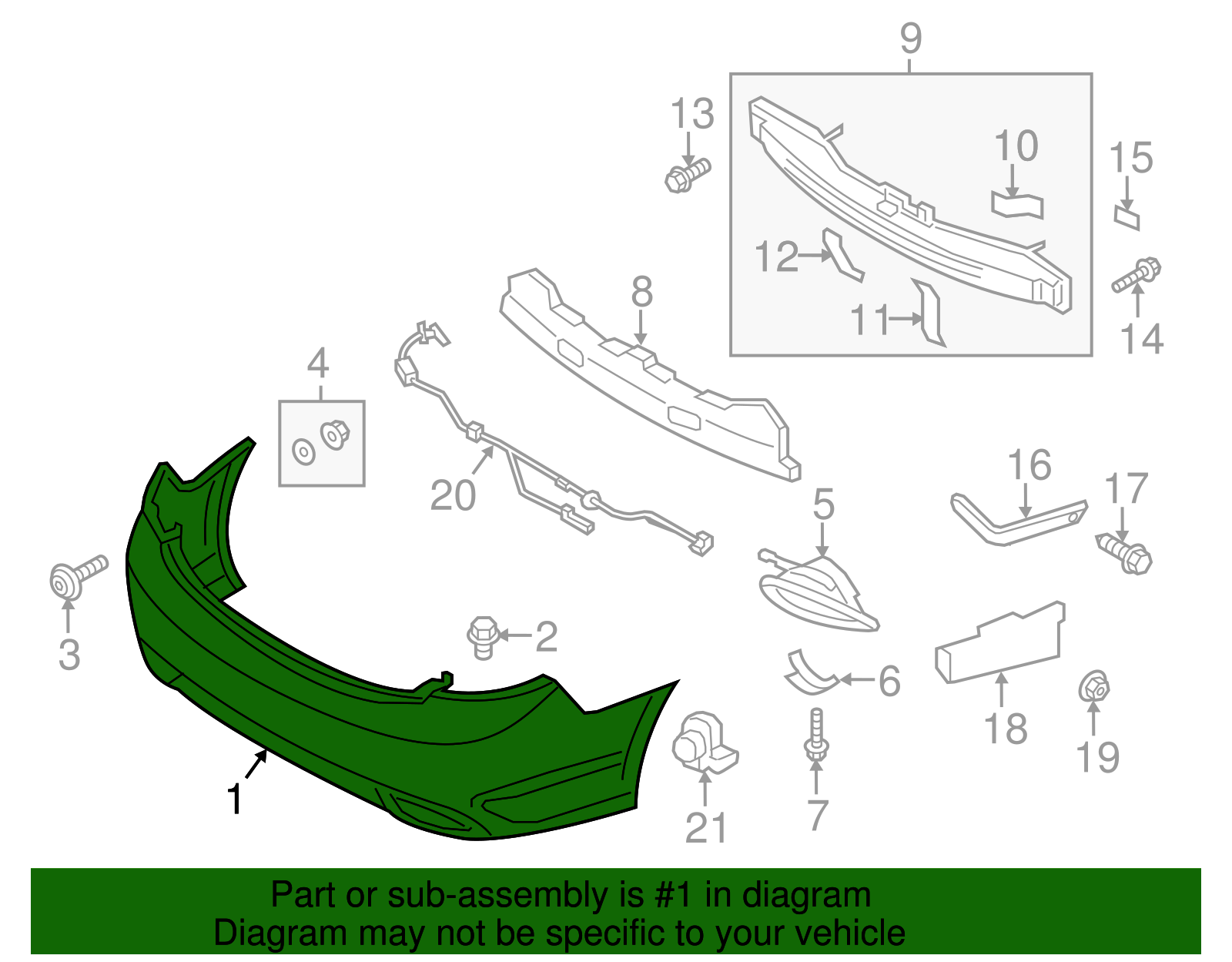 2012-2014 Hyundai Azera Bumper Cover 86610-3V010 | QuirkParts