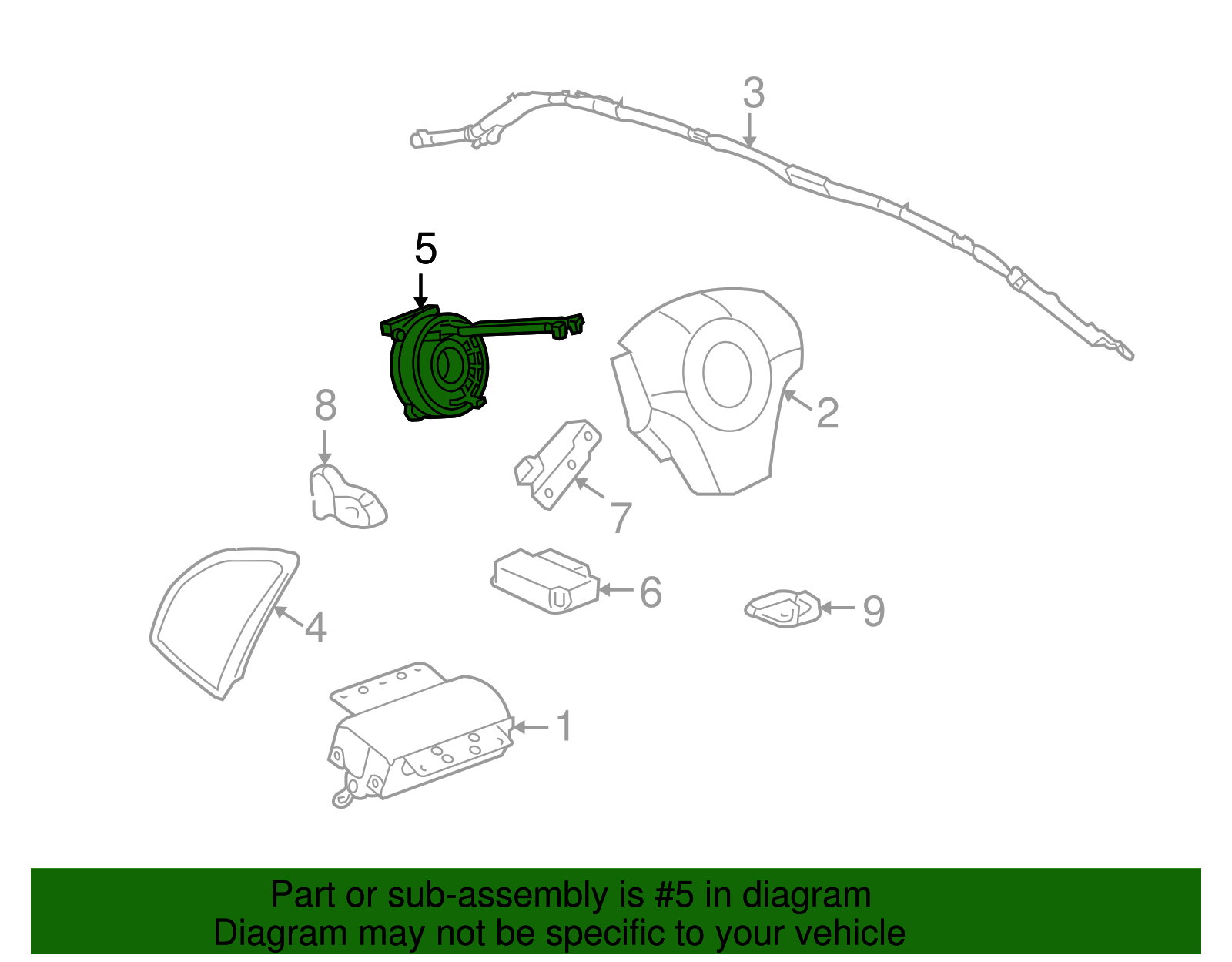 2008-2015 GM Steering Wheel Airbag Coil 20874709 | Capital Chevy Parts