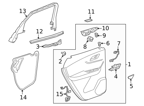 Interior Trim - Rear Door for 2025 Chevrolet Blazer | GMPartsDirect.com