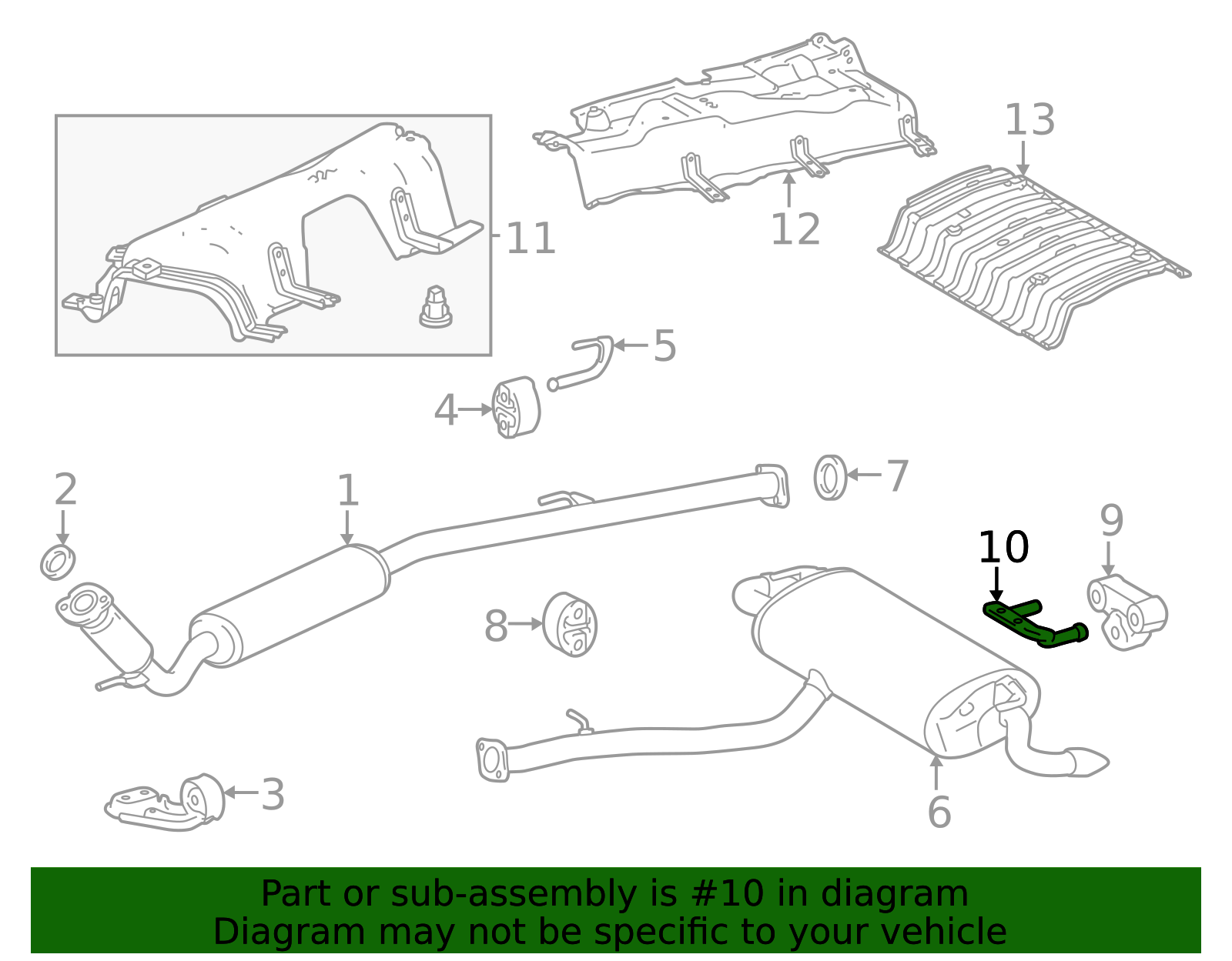 2025 Toyota Grand Highlander Exhaust System Hanger Bracket 17576-F0101 ...