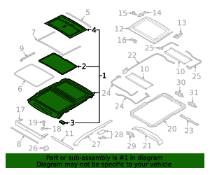 2018-2024 Mitsubishi Eclipse Cross Sunroof Assembly 91300W010P ...