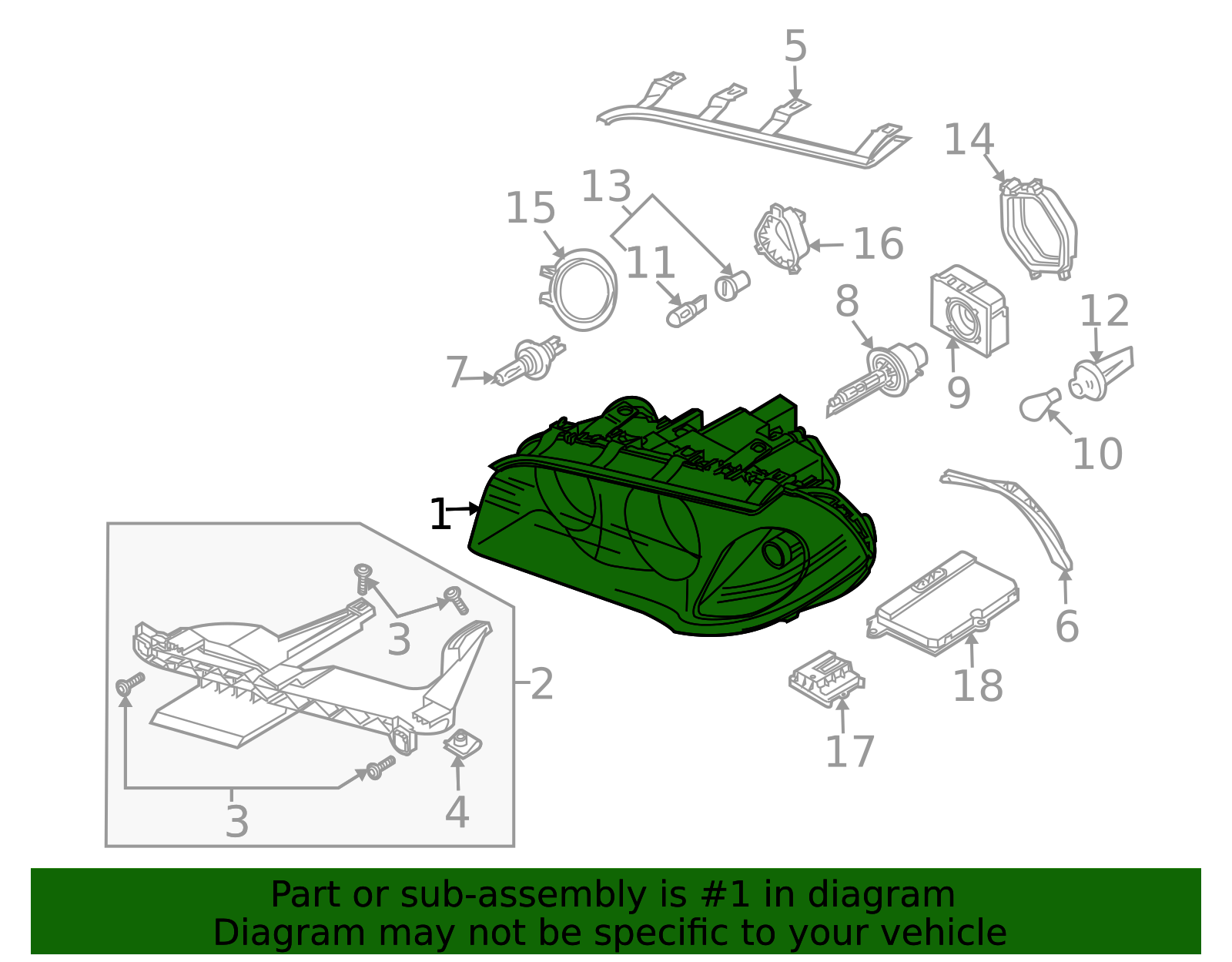 Genuine BMW 63-12-3-456-046 | Composite Headlamp | FREE Shipping on ...
