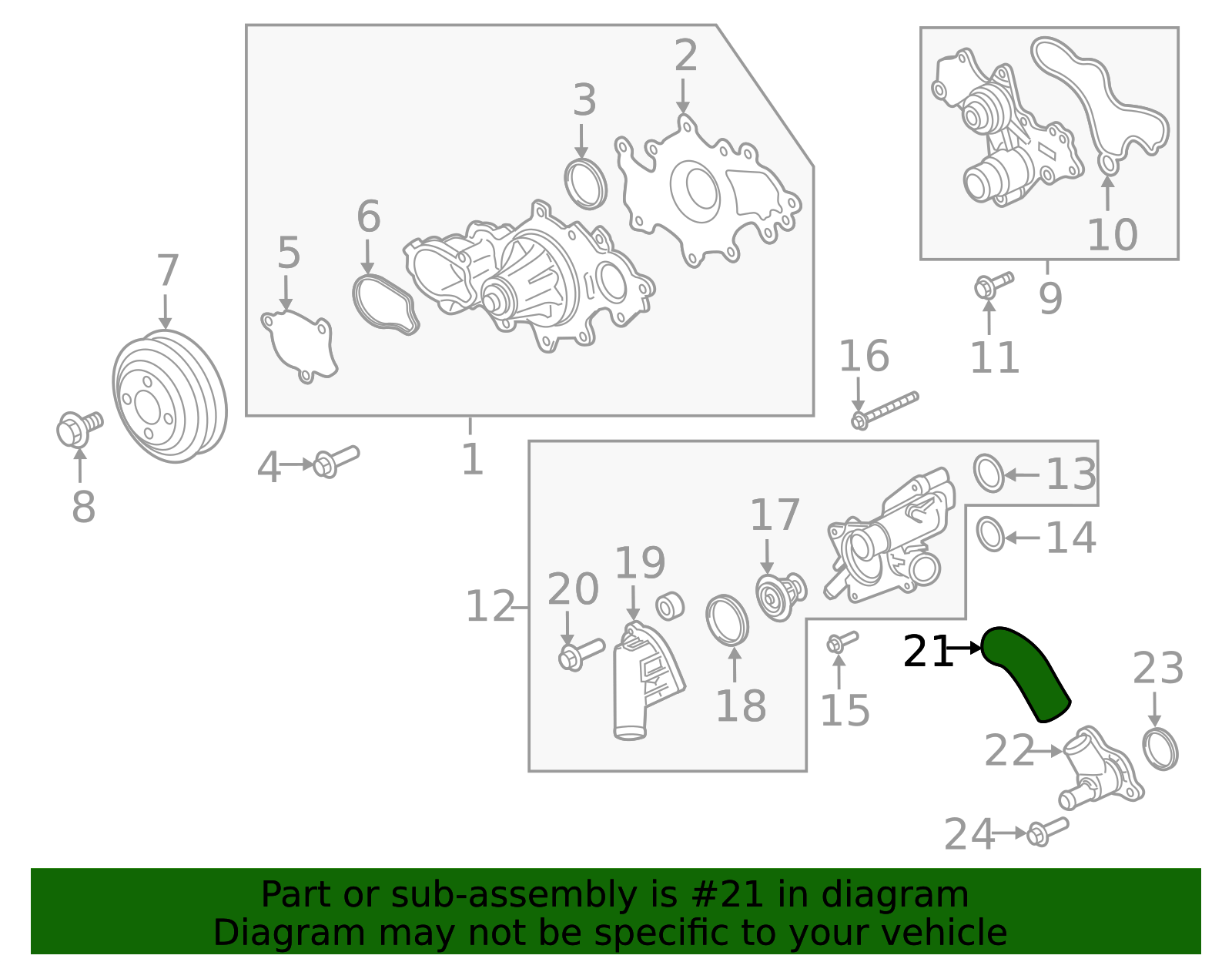 2021-2025 Ford Motorcraft™ Radiator Coolant Hose KM-7719 | QuirkParts