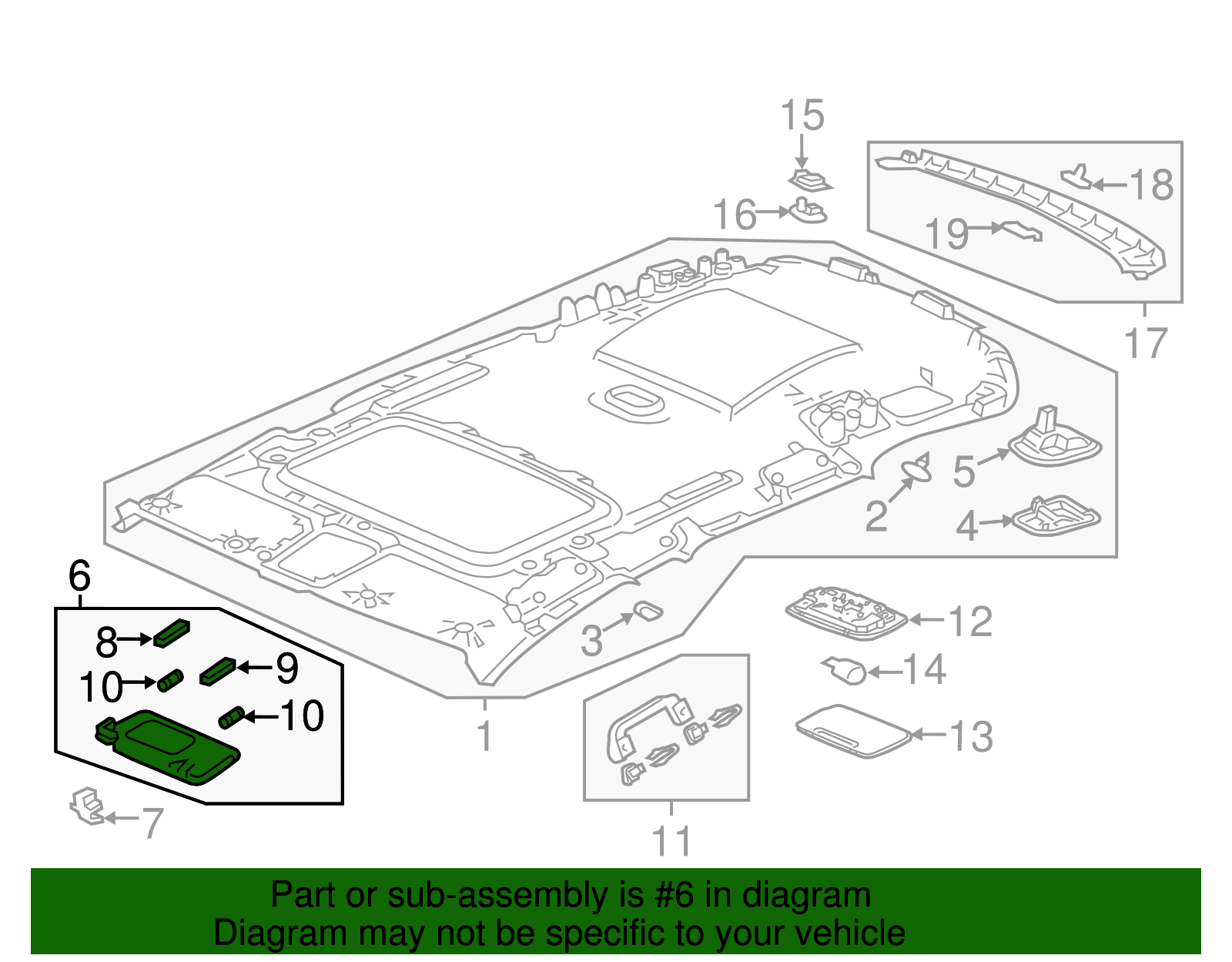 2017-2019 Honda CR-V Sun-Visor 83280-TLA-A12ZB | OEM Parts Online