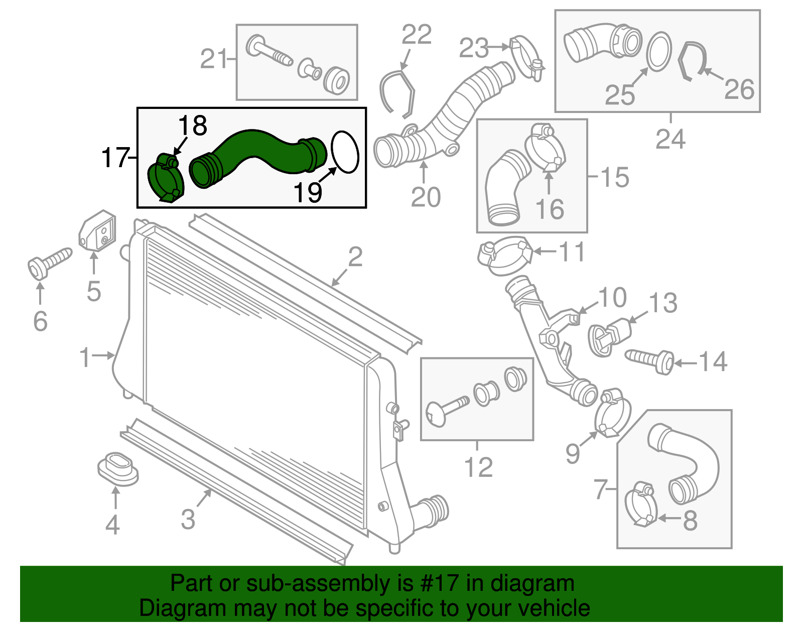 2011-2017 Volkswagen CC Pressure Pipe 3C0-145-832-R | vwpartscenter