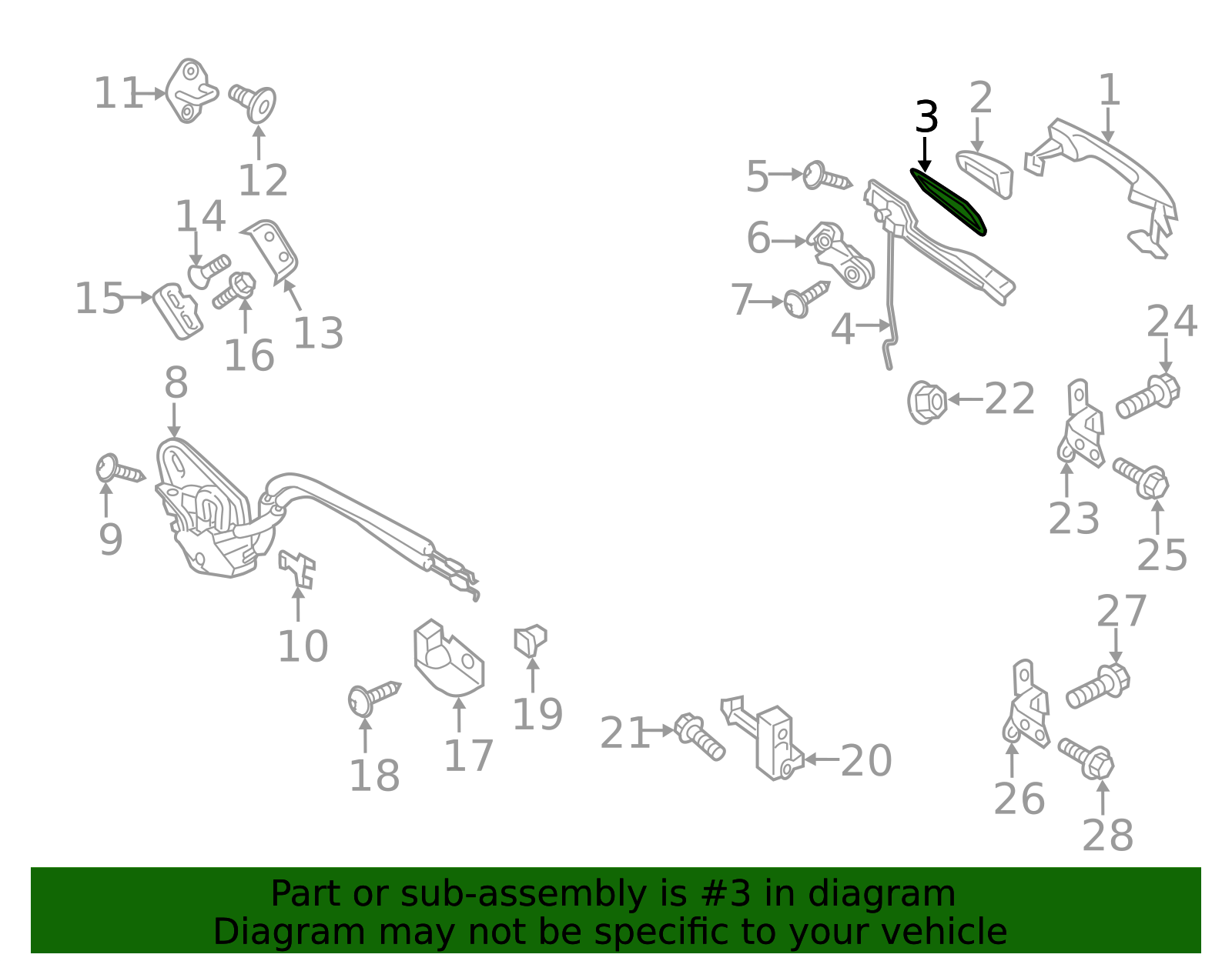 2010-2025 Mazda Exterior Door Handle Cover Gasket KD53-59-414 | OEM ...