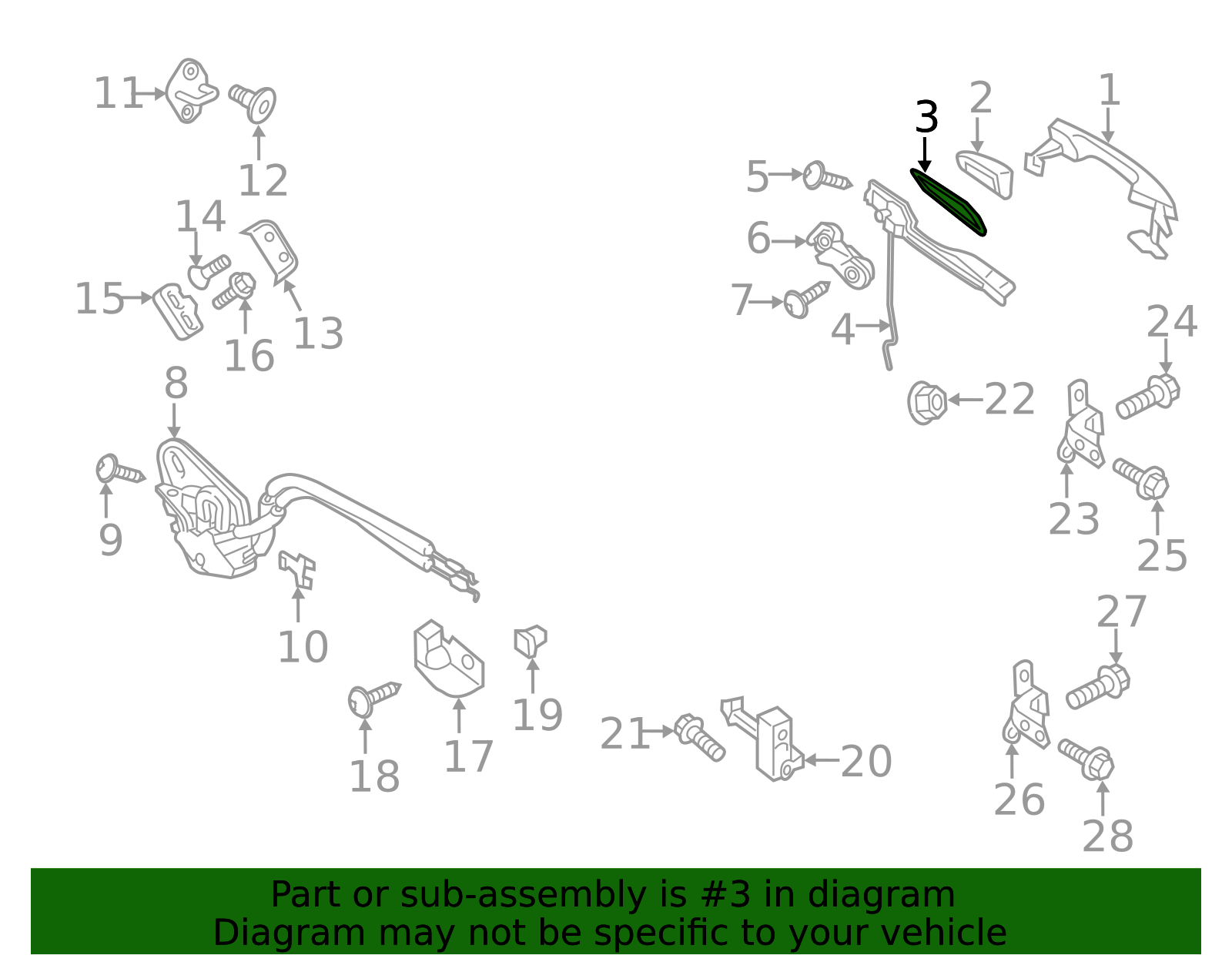 KD53-59-414 - Seat(L) Handle-Outer | Mazda Parts Factor