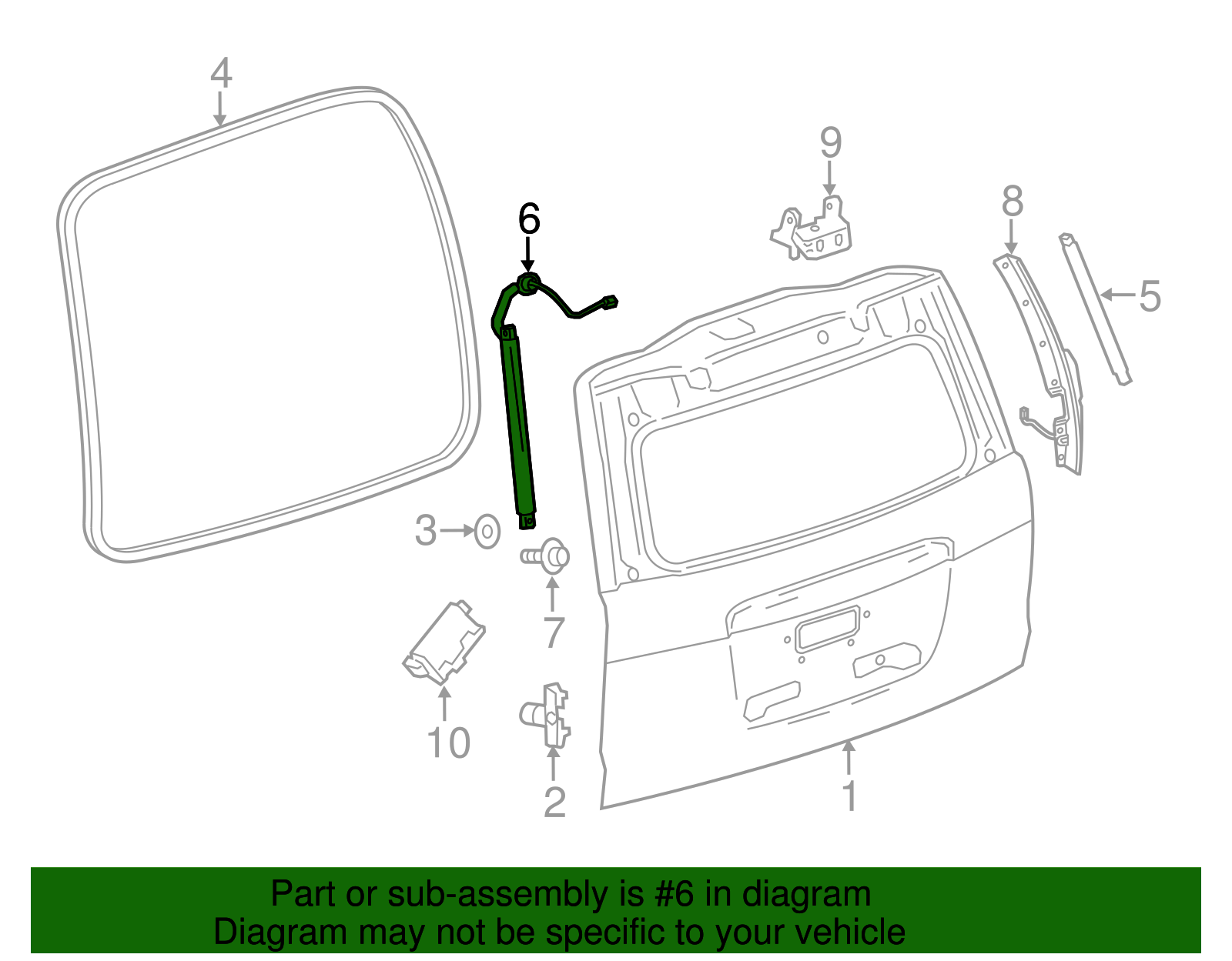 2015-2020 GM Rear Power Liftgate Actuator 84306929 GM | GMPartsDirect.com