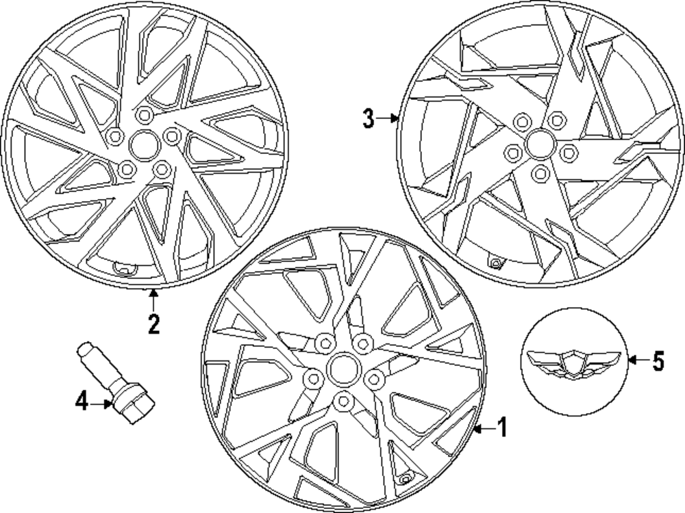 Genuine Wheel for 2023-2025 Genesis GV60 | Part# 52910-CU300 | Hyundai ...