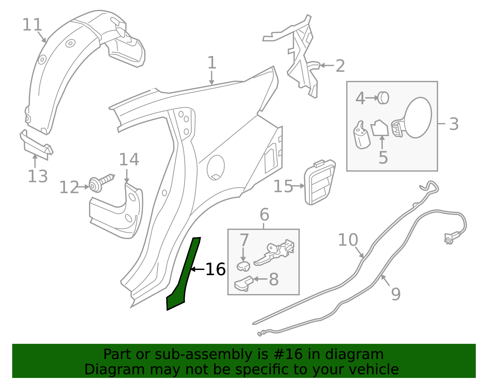 2012-2017 Kia Rio Stone Guard - Driver's Side (LH) 84116-1W000 ...