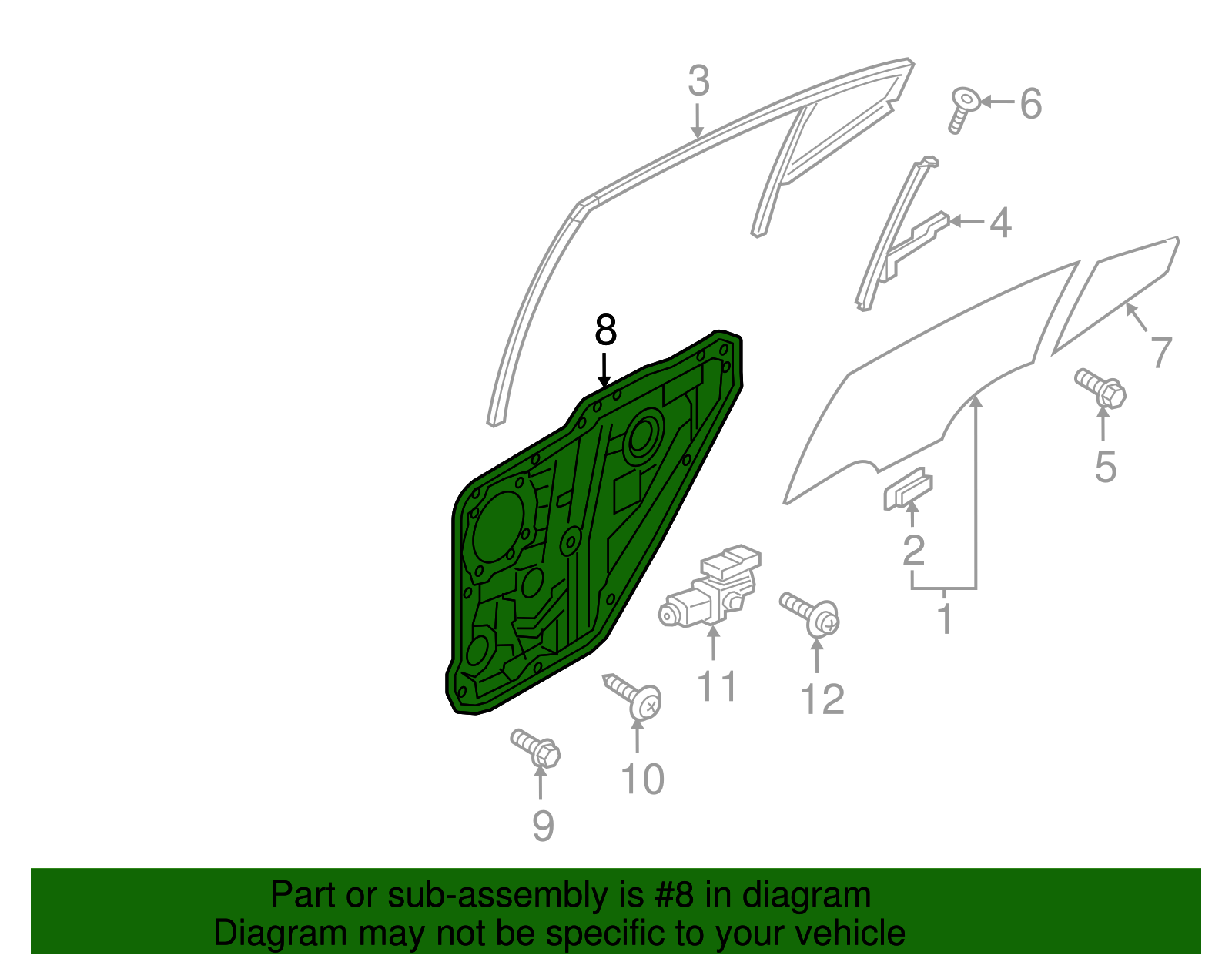 2017-2020 Hyundai Elantra Window Regulator 83481-F3000 | OEM Parts Online