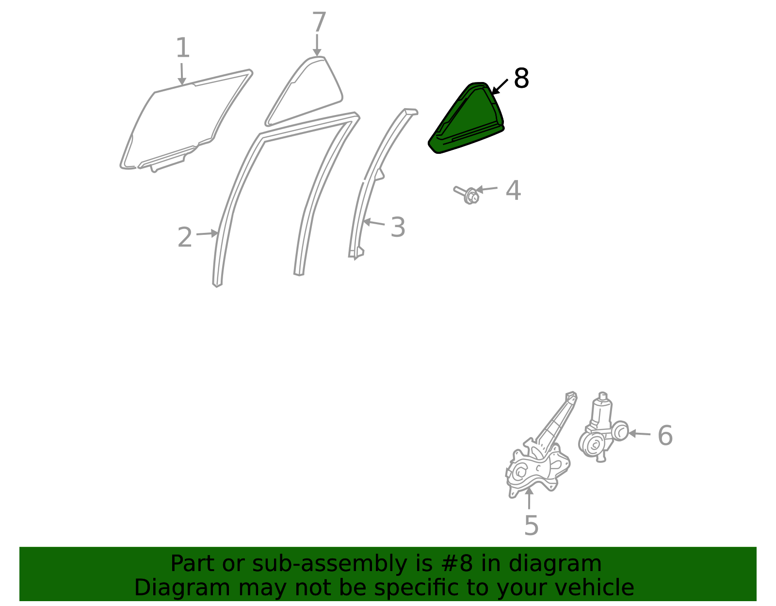 2004-2009 Lexus Fixed Glass Weatherstrip 68189-0E010 | OEM Parts Online