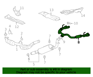 2021-2025 GM (Replaces 84964233) Exhaust Rear Muffler with Exhaust Pipe ...
