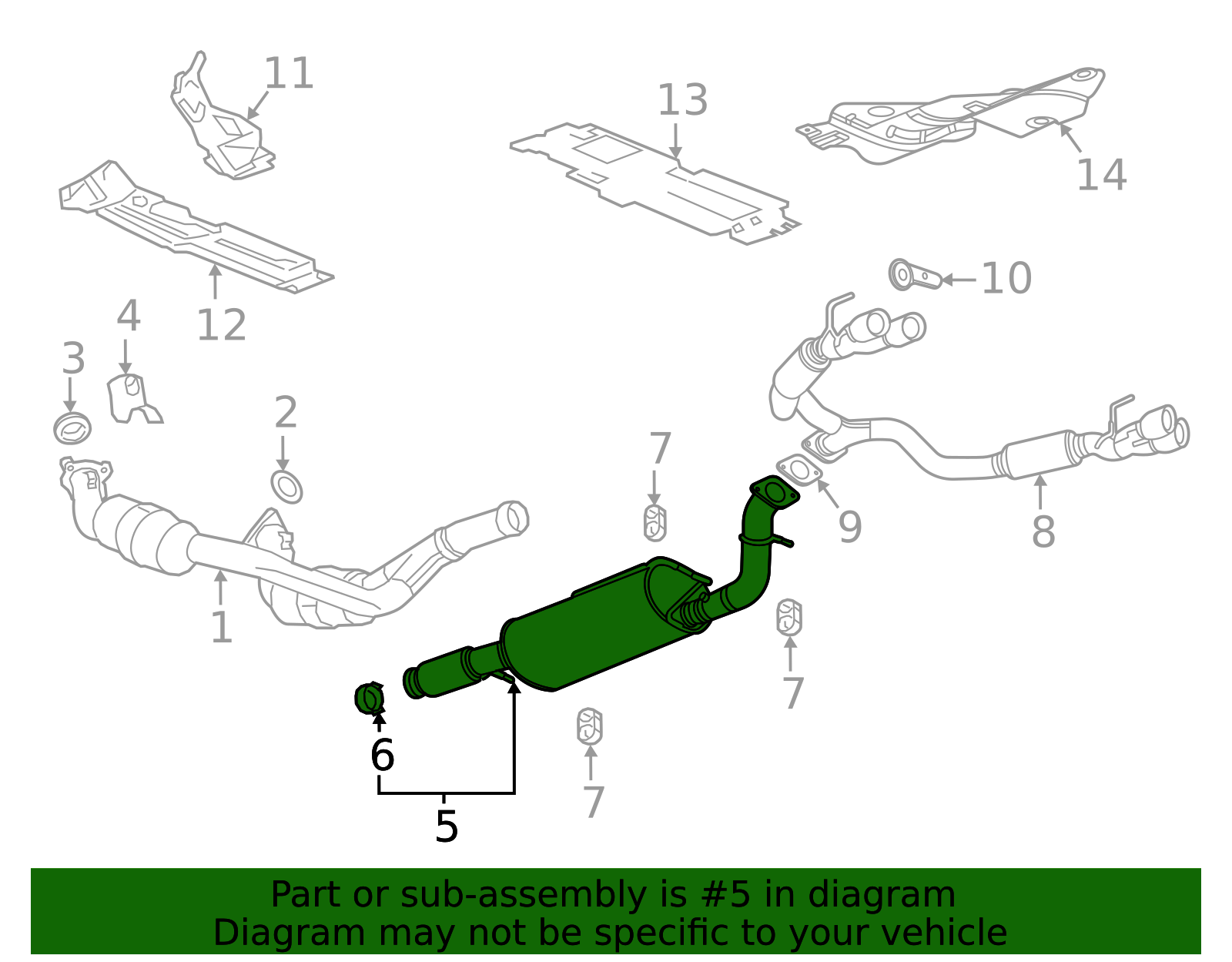 85653997 - Muffler & Pipe Assembly 2021-2025 GM | GM Parts Warehouse