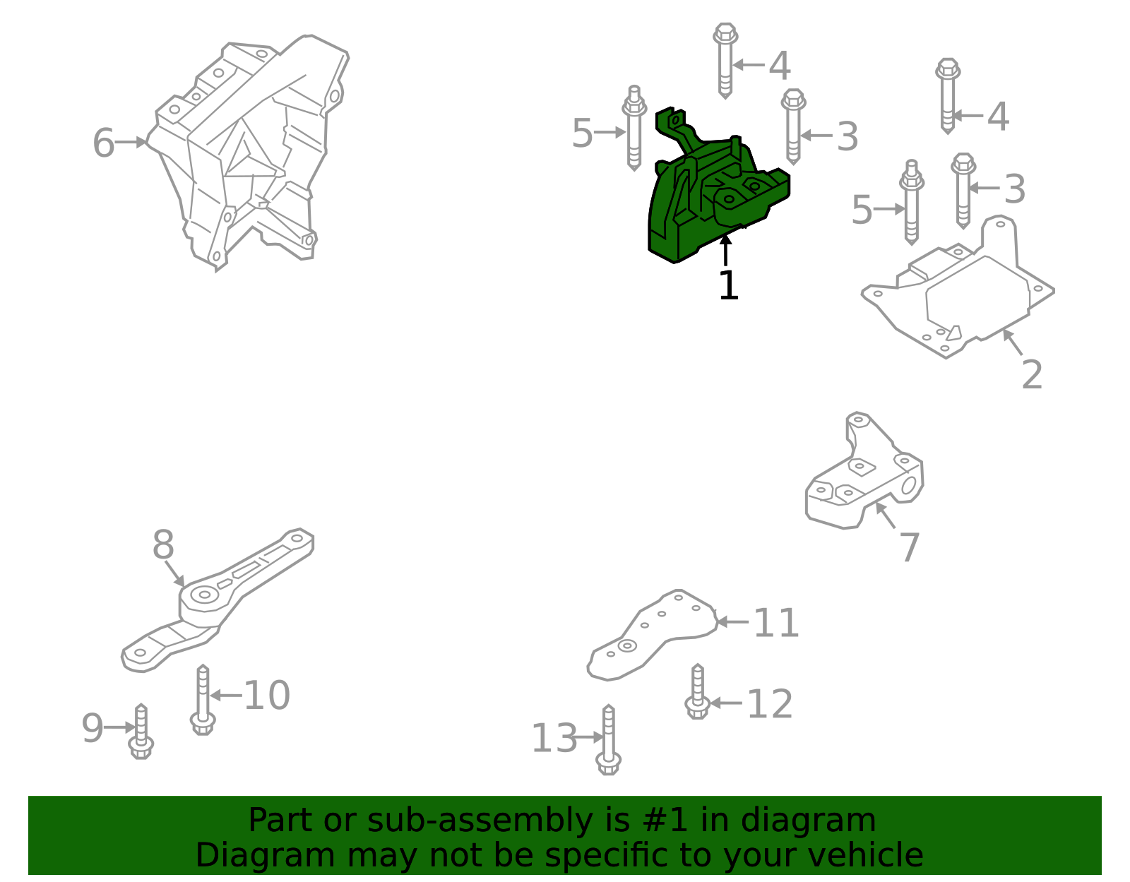 2015-2020 Audi Motor Mount 5Q0-199-262-BK | OEM Parts Online