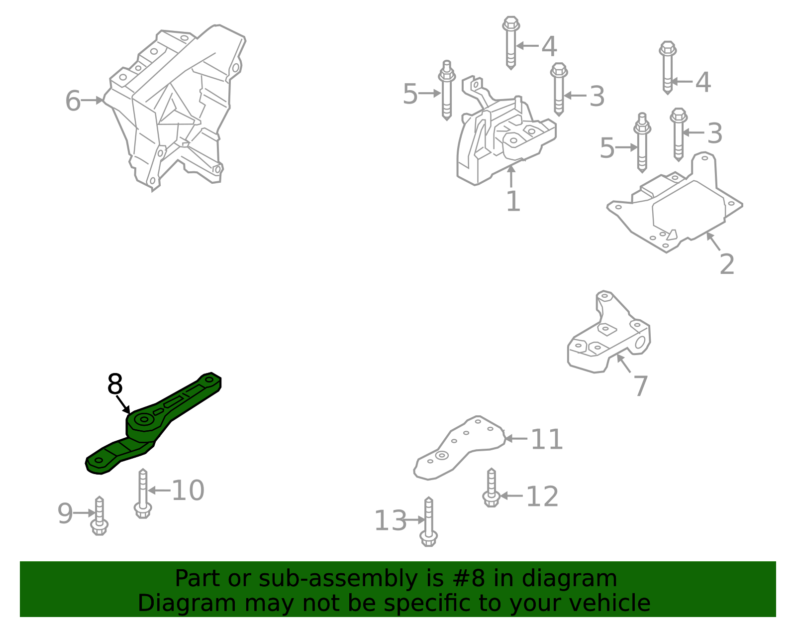 5Q0-199-855-AD - High-Quality Rear Support for 2015-2018 Audi ...