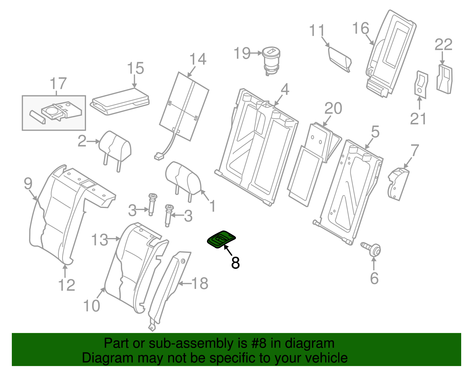 8K0-885-879-4PK - Child Restraint Anchor Plate Cap 2009-2012 Audi A4 Quattro | Audi OEM Parts