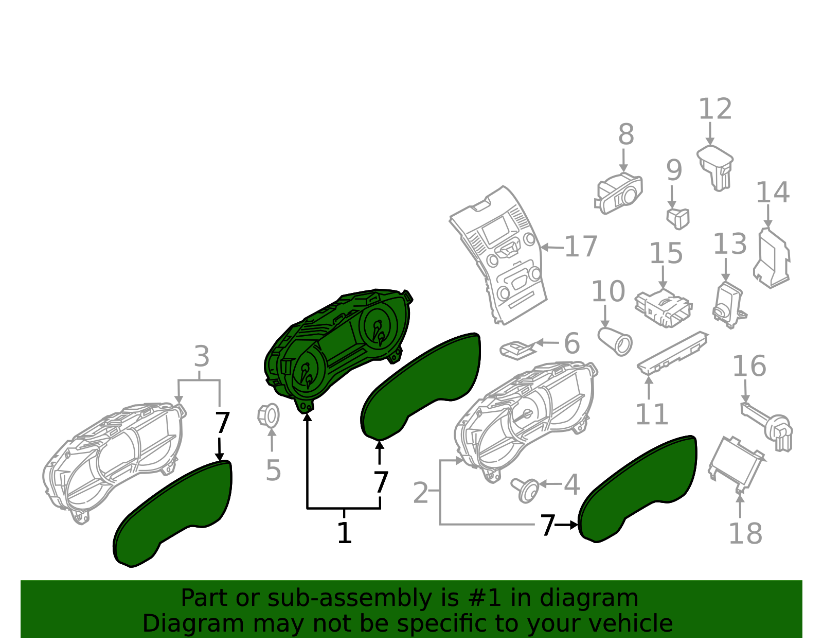 FT4Z-10849-AA - Instrument Cluster 2015 Ford Edge | Big 3 Auto Parts