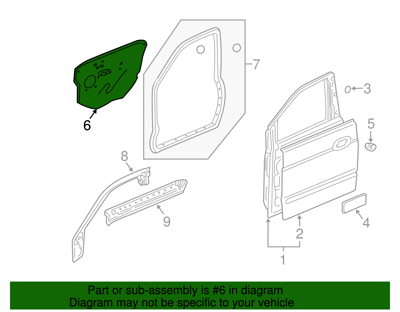 72321-S9V-A01 - Water Deflector 2003-2008 Honda Pilot | Group 1 Auto Parts