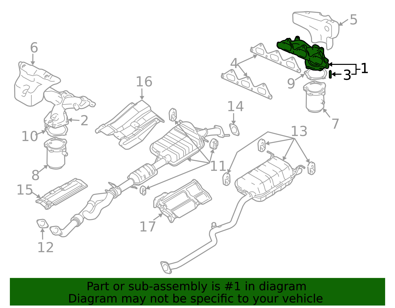 2003-2006 Hyundai Santa Fe Exhaust Manifold 28510-39700 | OEM Parts Online
