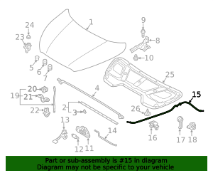 81190-2S000 - High-Quality Hood Release Cable for 2010-2015 Hyundai ...