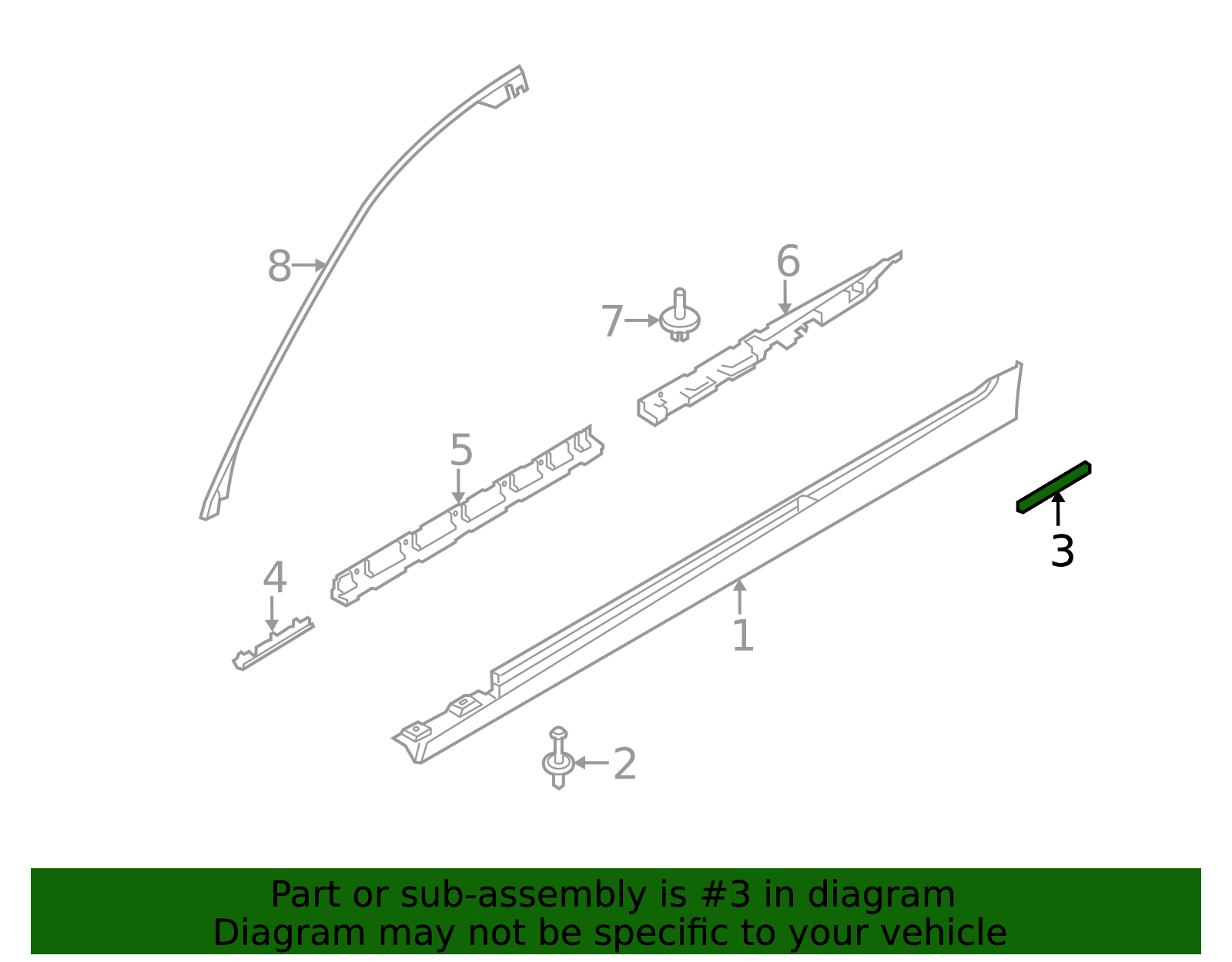 Genuine BMW 51-12-7-268-385 | Rocker Molding Protector | FREE Shipping ...