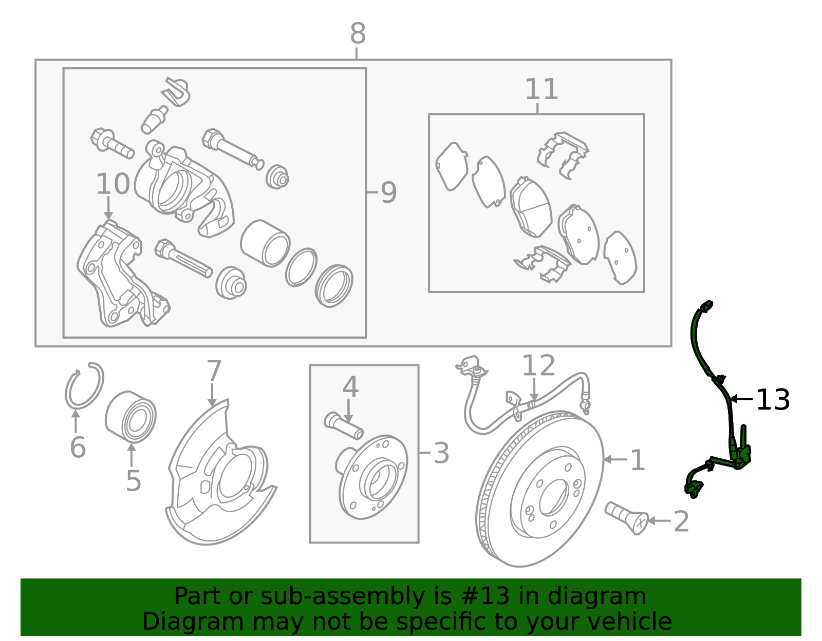 2011 Hyundai Elantra Front Speed Sensor 59810-3X500 | MotorMotor