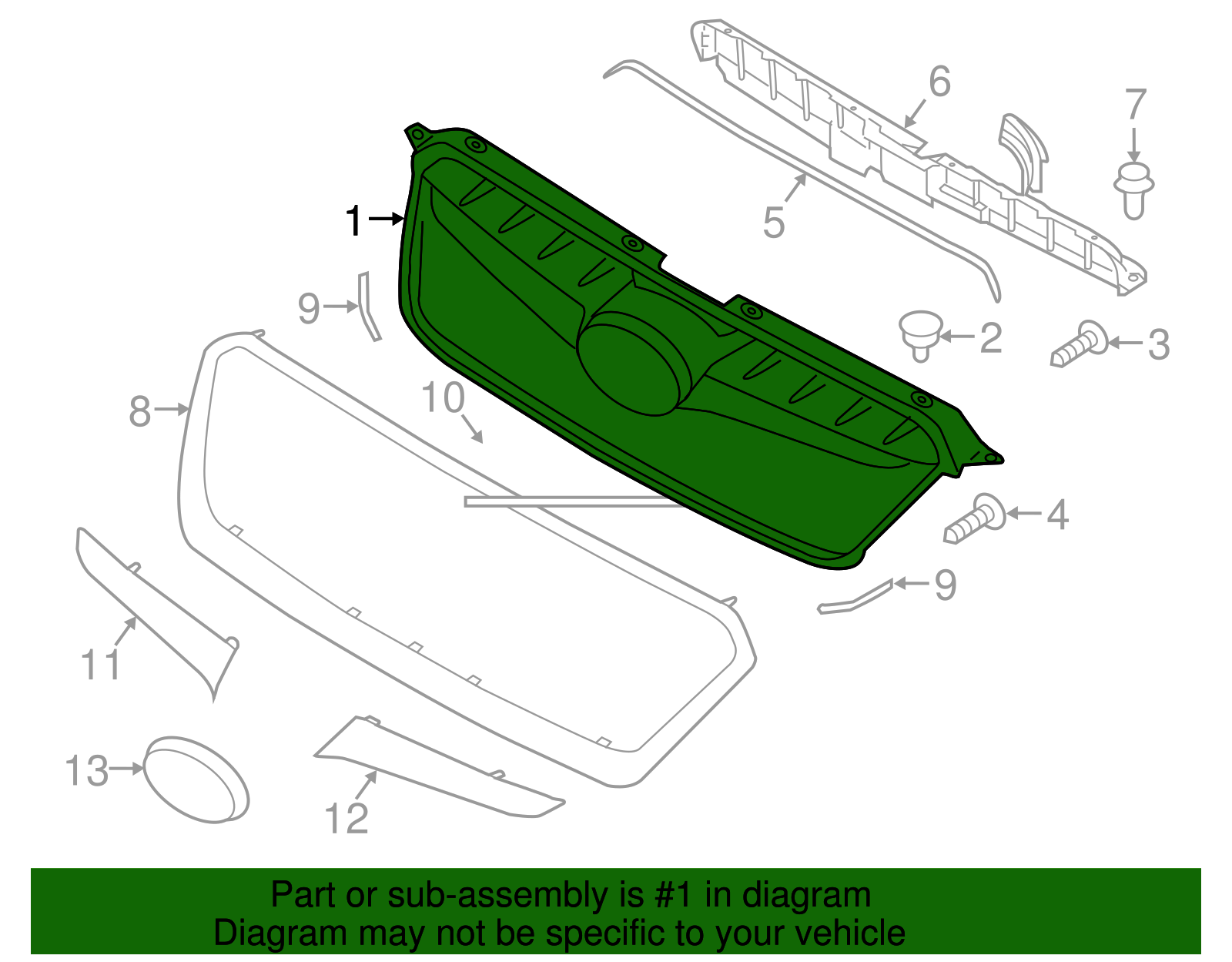 2015-2016 Subaru Impreza Grille Assembly 91122FJ040 | Buy Subaru Parts