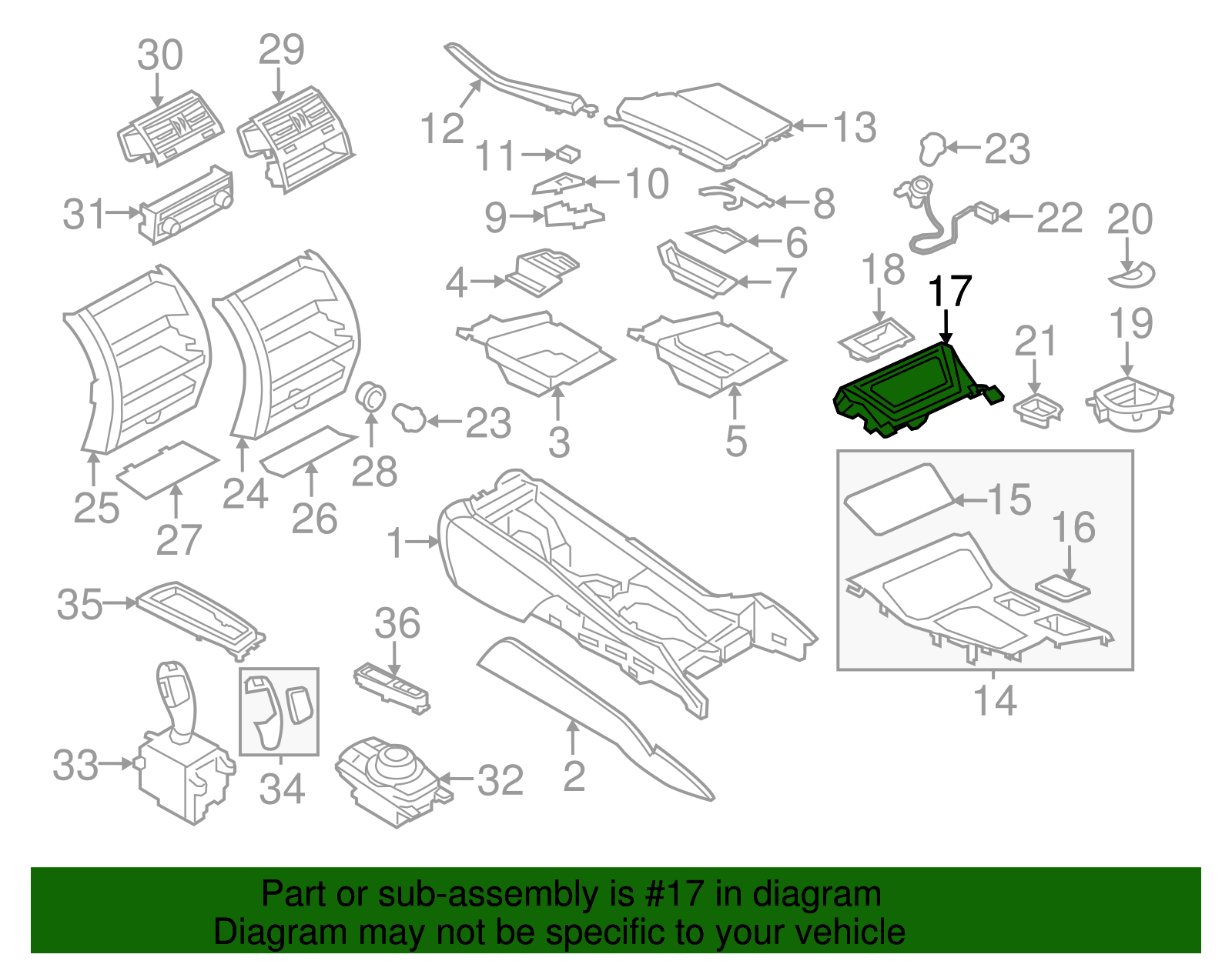 51169206347 - 2011-2016 BMW Ashtray (51-16-9-206-347) | BMW of South ...