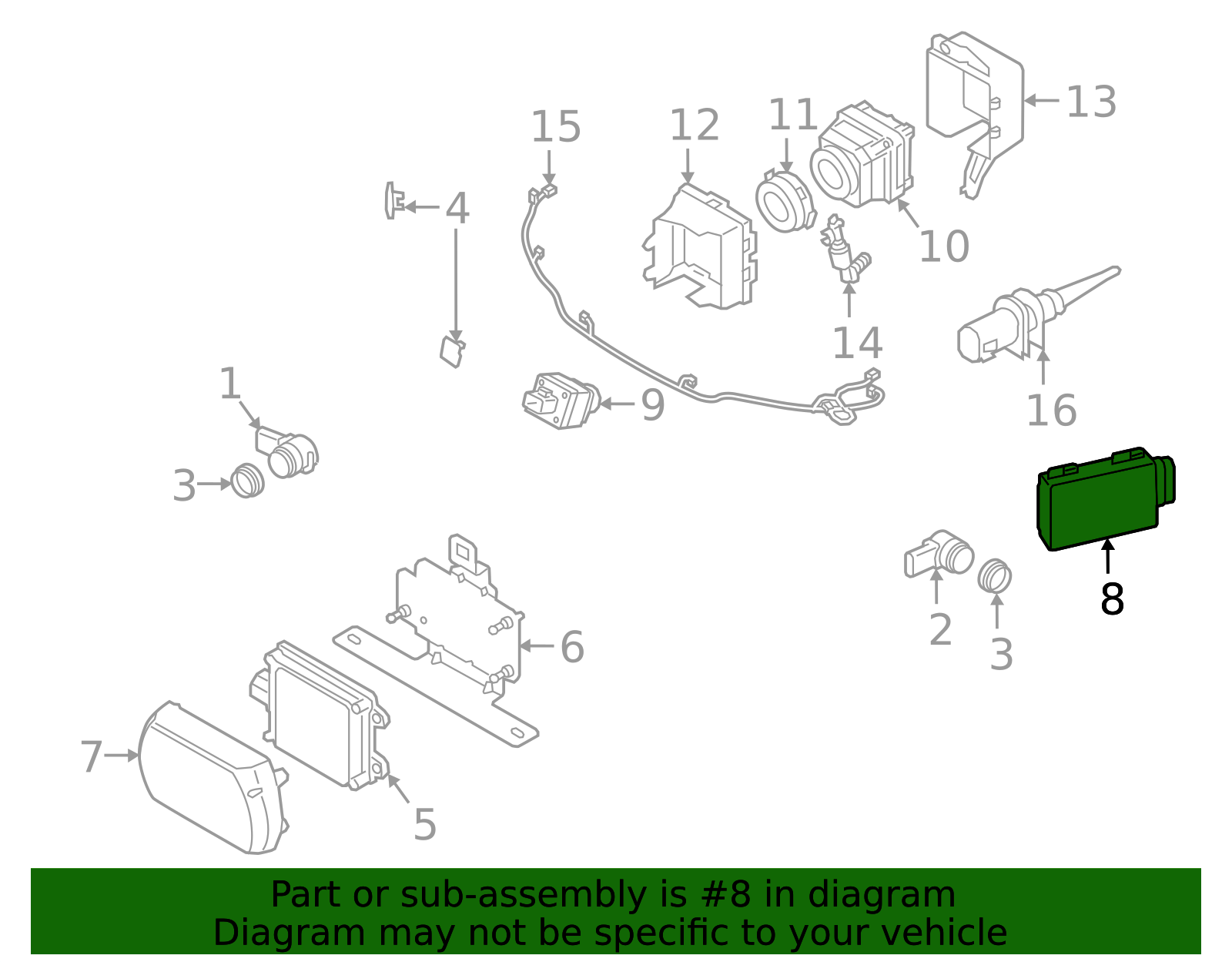 2019-2025 BMW Object Sensor 66-32-5-A84-CF7 | BMW Parts Online Hub