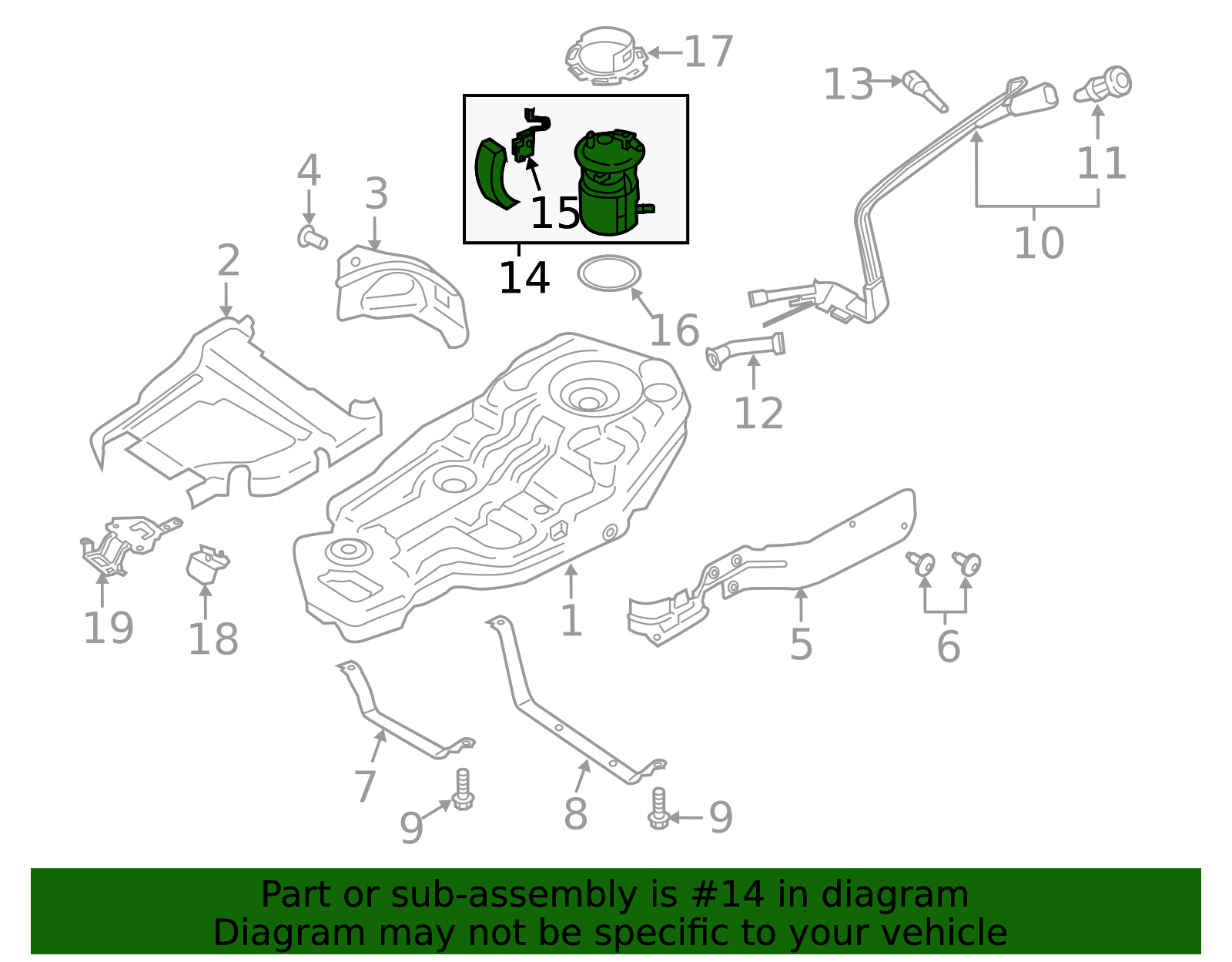 2020-2024 Ford | Fuel Pump Assembly | L1MZ-9H307-N | Walls' Ford Parts