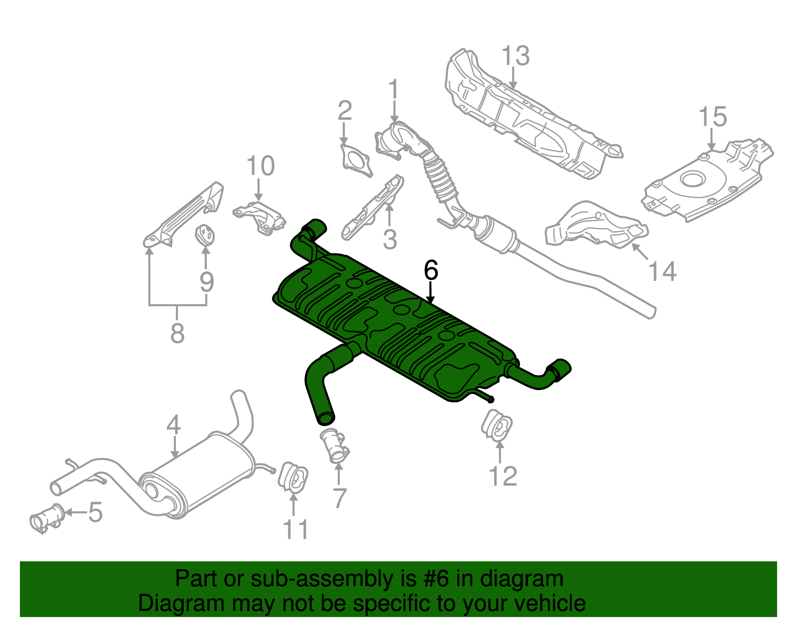 2010-2014 Volkswagen GTI Rear Muffler 5K6-253-609-AS | VW Direct Auto Parts