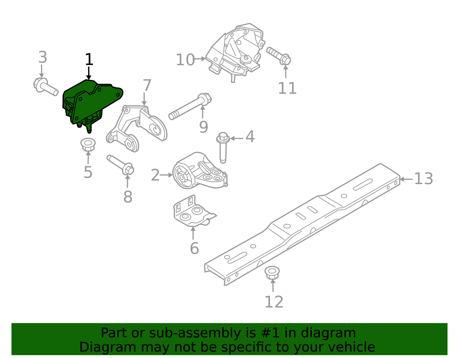 2017 Ford F-150 Motor Mount HL3Z-6038-E | Awesome Parts Ford