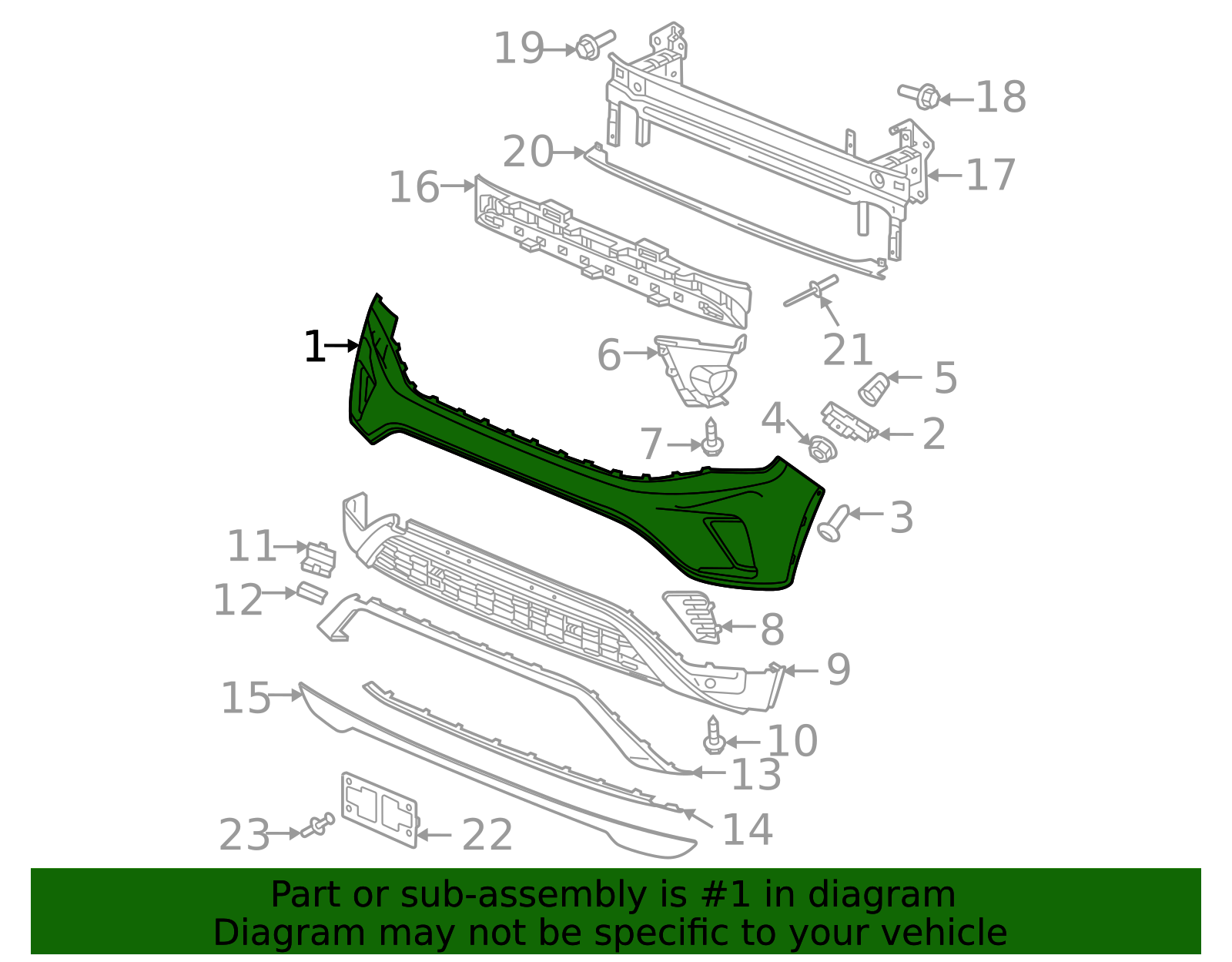 2020-2023 Volkswagen Bumper Cover 3CM-807-221-GRU | OEM Parts Online