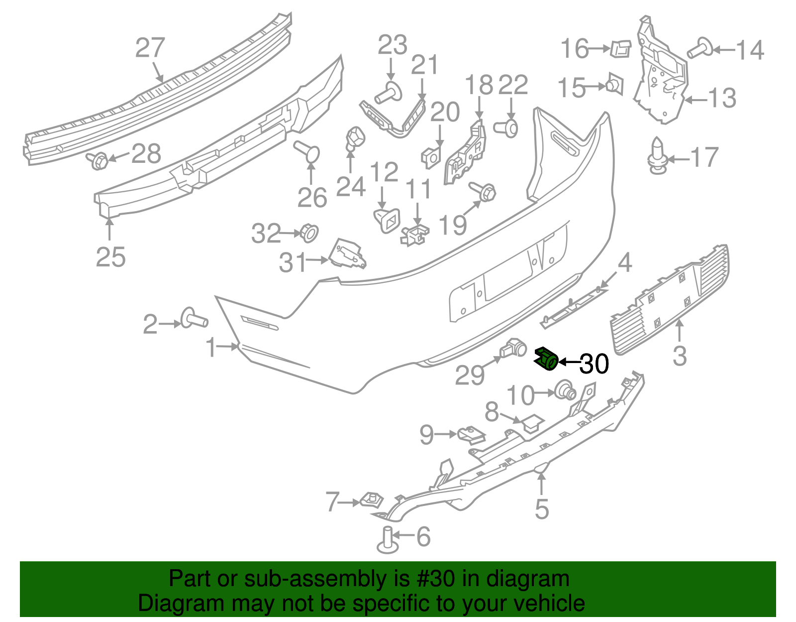 2013-2014 Ford Mustang | Reverse Sensor Retainer | DR3Z-15A862-ADPTM ...