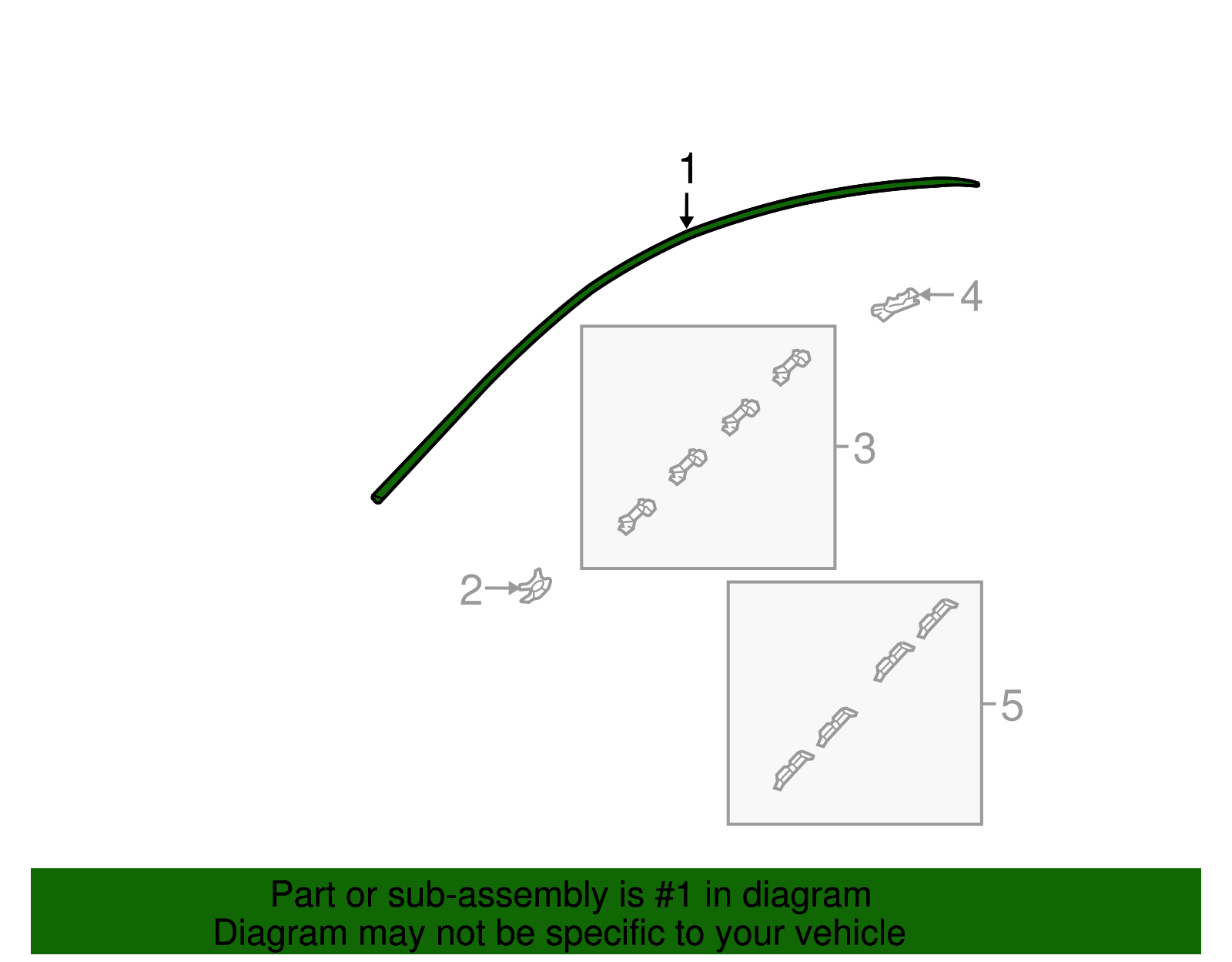 73166-SVA-A01 - Roof Molding 2006-2011 Honda Civic | Honda Parts Online