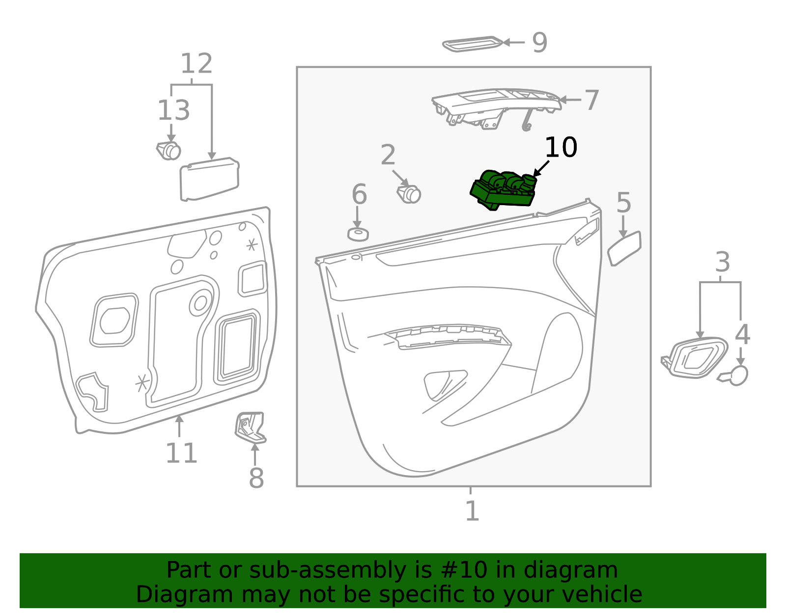 2013-2016 Chevrolet Window Switch - Driver's Side (LH) 96942497 ...