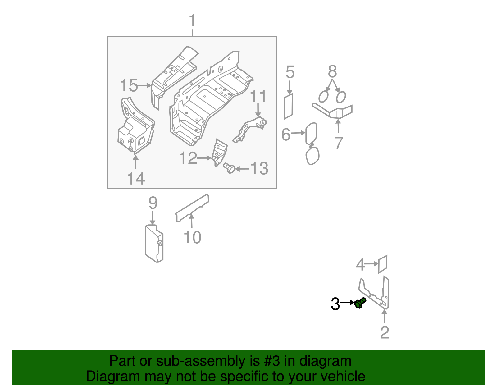 1986-2015 Nissan Apron Assembly Clip 01553-02041 | TascaParts.com
