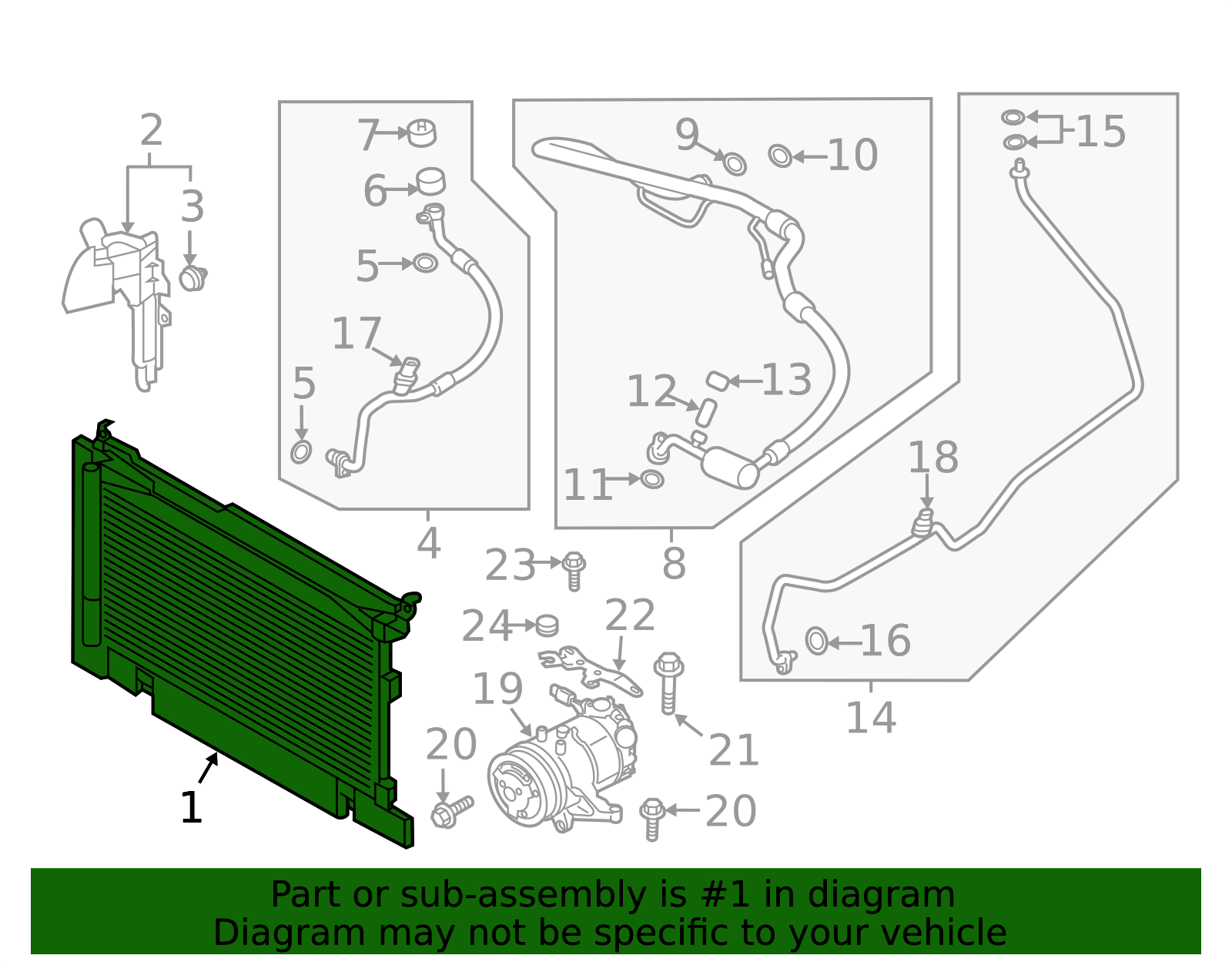 2019-2025 Subaru Forester A/C Condenser 73210SJ000 | Subaru Parts Store
