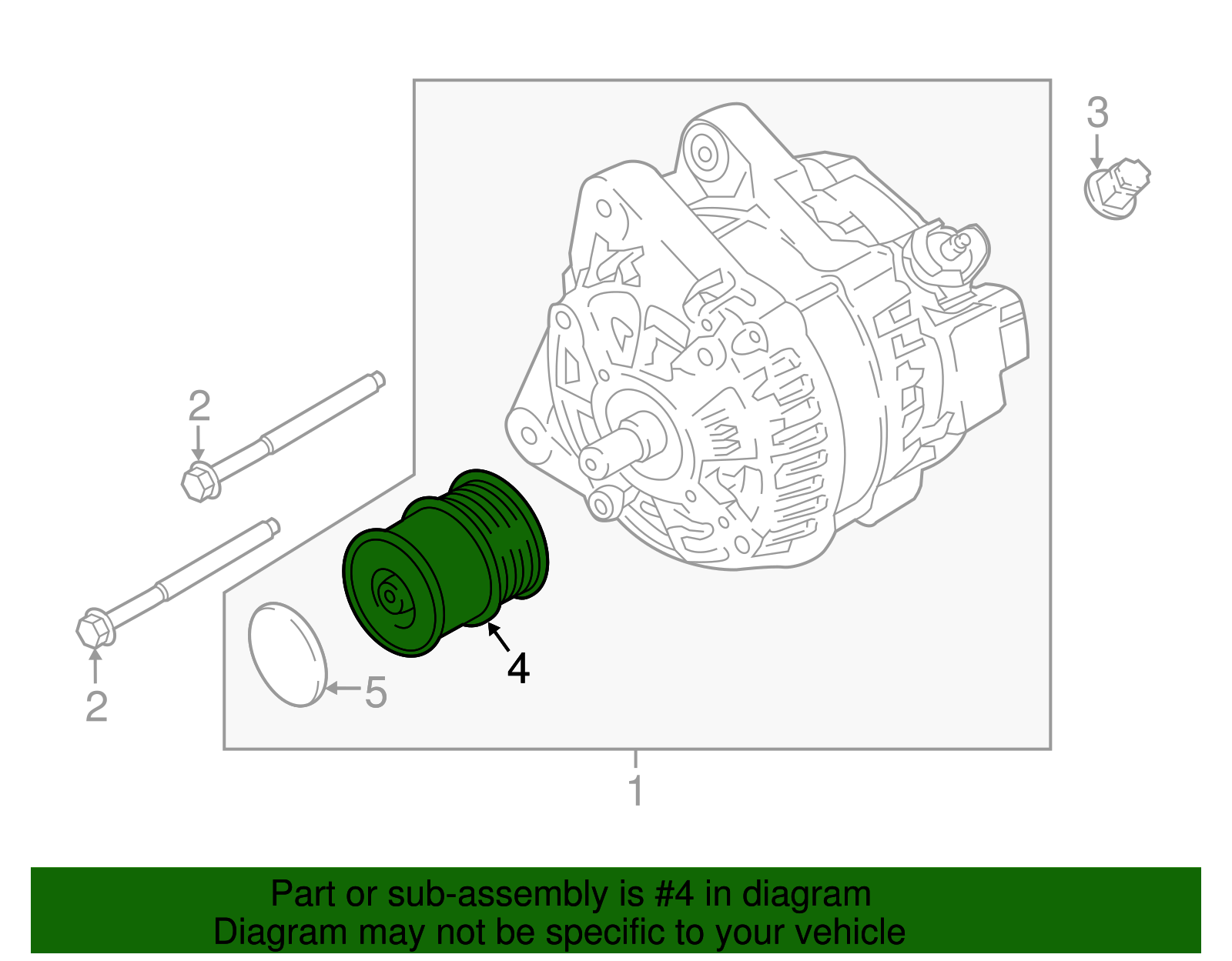 2014-2021 Ford | Motorcraft™ Alternator Pulley | GP-766 | Walls' Ford Parts