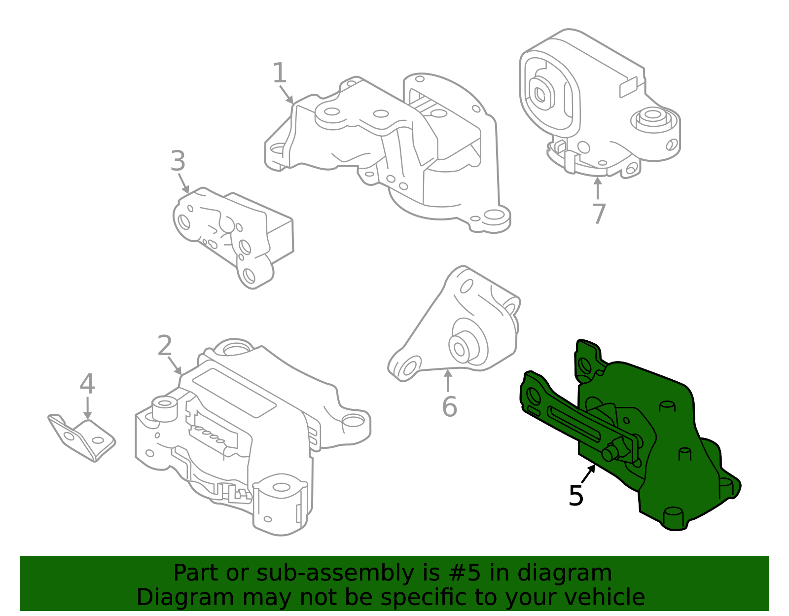 2019-2025 Nissan Altima Rear Mount 11360-6CA0B | OEM Parts Online