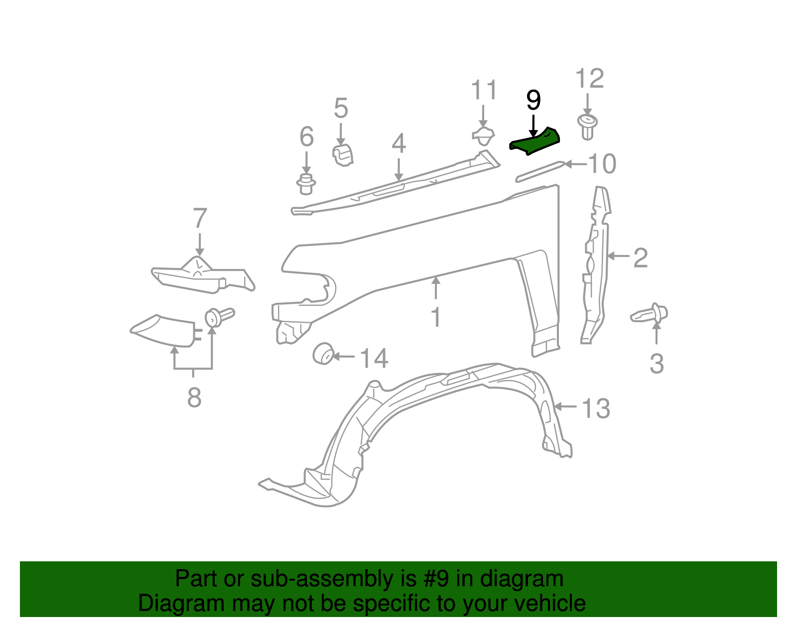 2012-2014 Toyota FJ Cruiser Upper Panel 61102-35141 | Toyota Parts Center