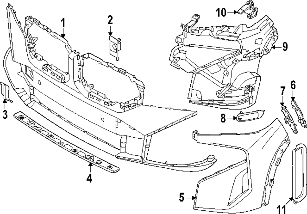 Genuine BMW 51-11-5-A07-DF2 | Headlamp Mounting | FREE Shipping on Most ...